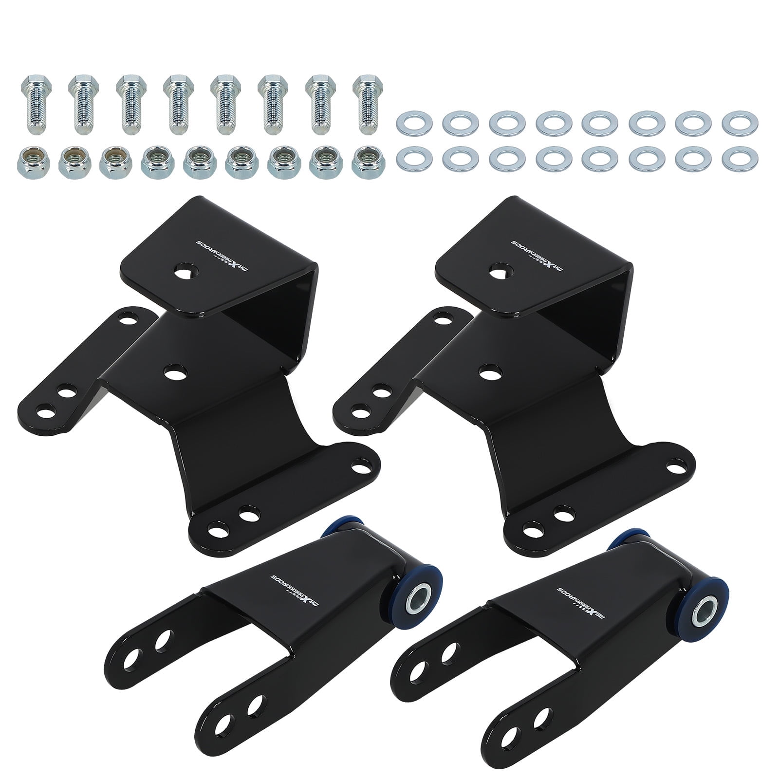 Tuningsworld 4" Lowering Spring Shackle and Hanger Kit for Chevy for ...