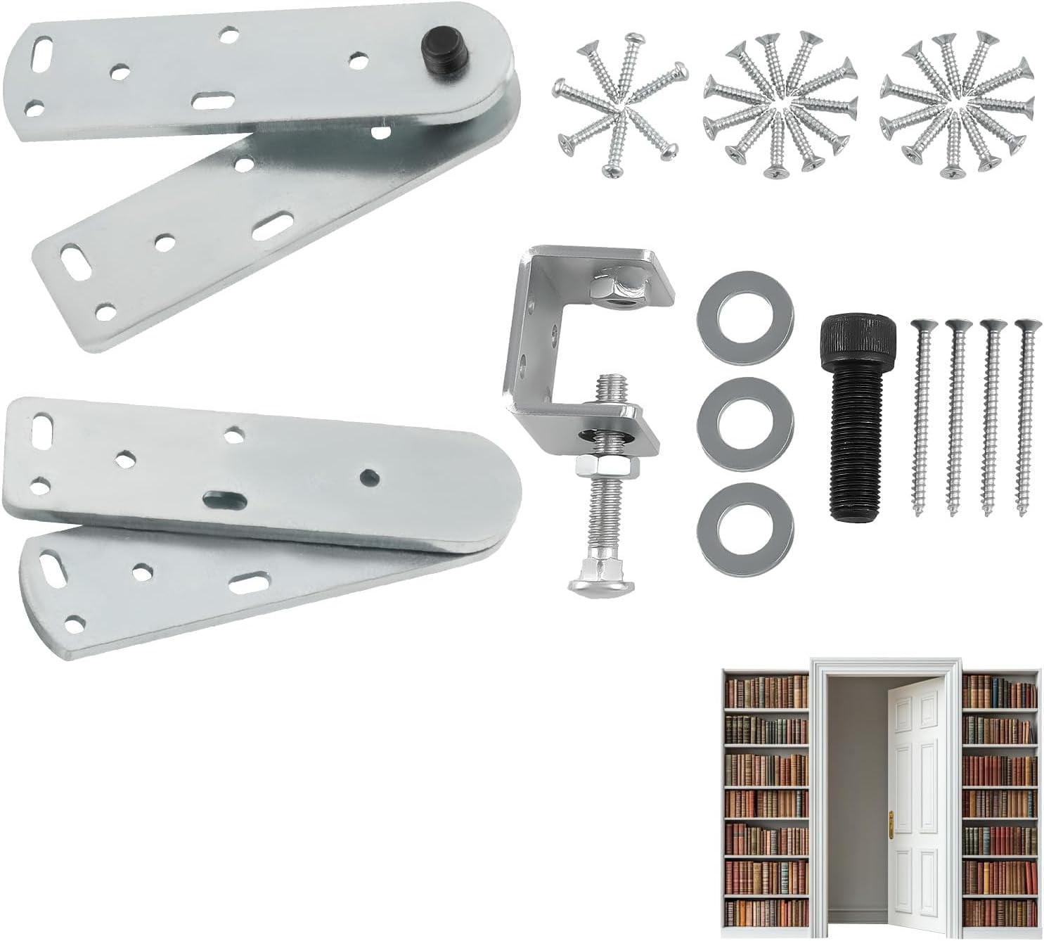 Tuningsworld Hidden Bookcase Door Secret Door Pivot Hinge Kit for Max ...