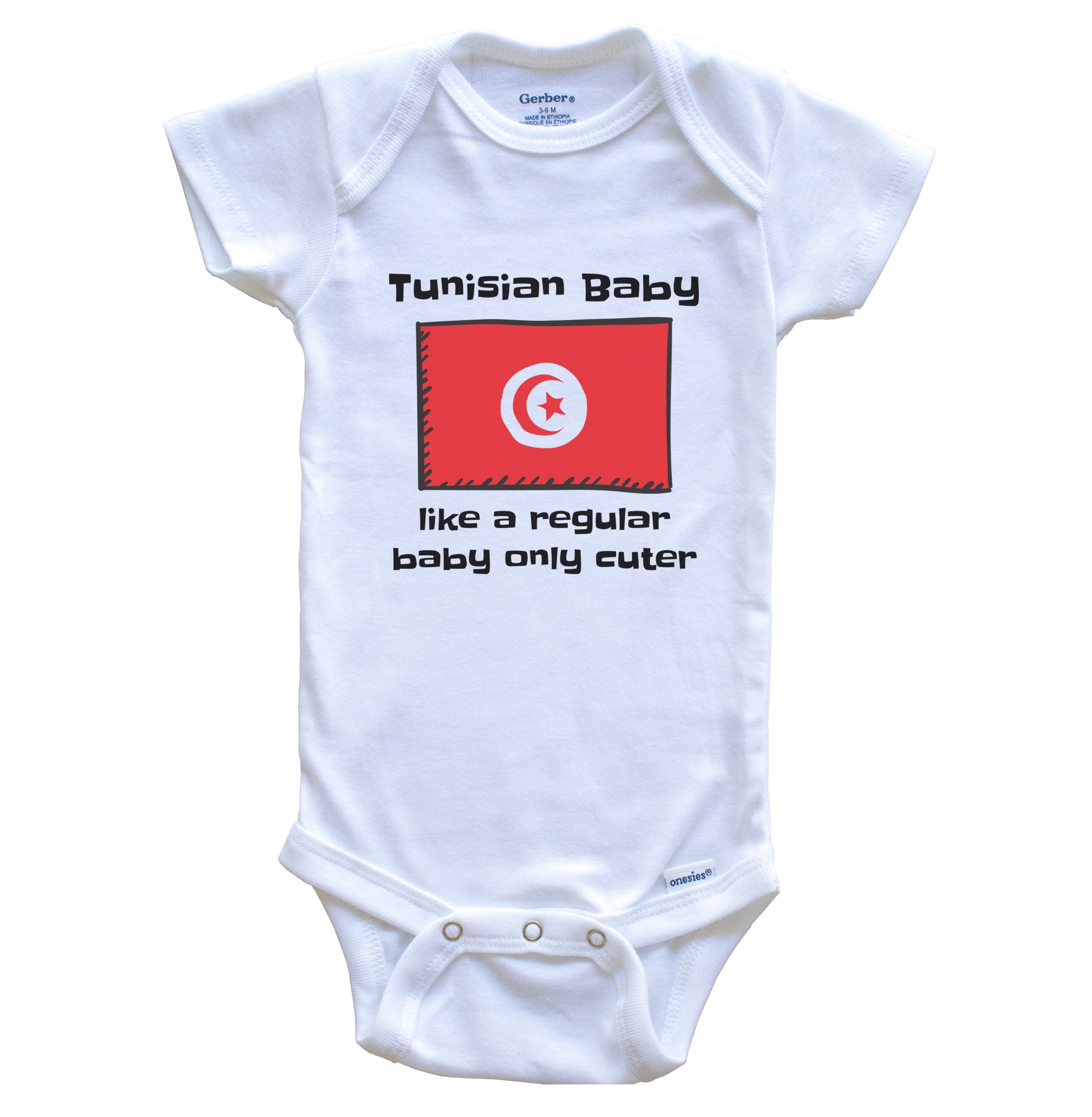 Tunisian Baby Like a Regular Baby Only Cuter Funny Tunisia Flag Baby ...
