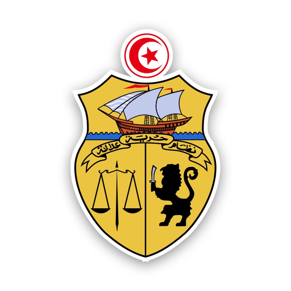Tunisian Coat of Arms Sticker Decal - Self Adhesive Vinyl ...