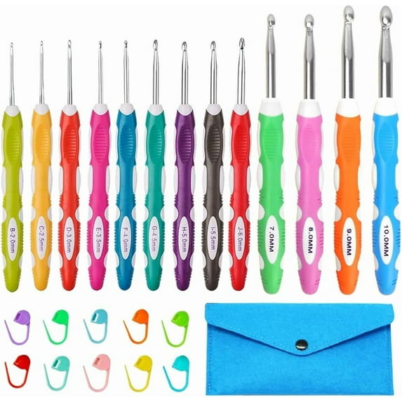 Tunisian Crochet Hooks Set with Cable, 11PCS Tunisian Crochet Hook 2-8 ...