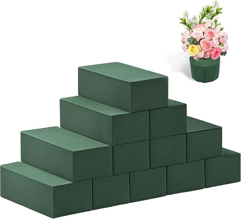 Tunnkit 12 Pcs Wet & Dry Floral Foam Blocks for Fresh and Artificial ...