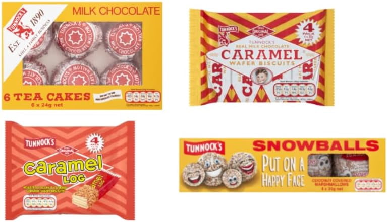 Tunnock's Variety Bundle, Milk Chocolate Tea Cakes, Caramel Wafer ...