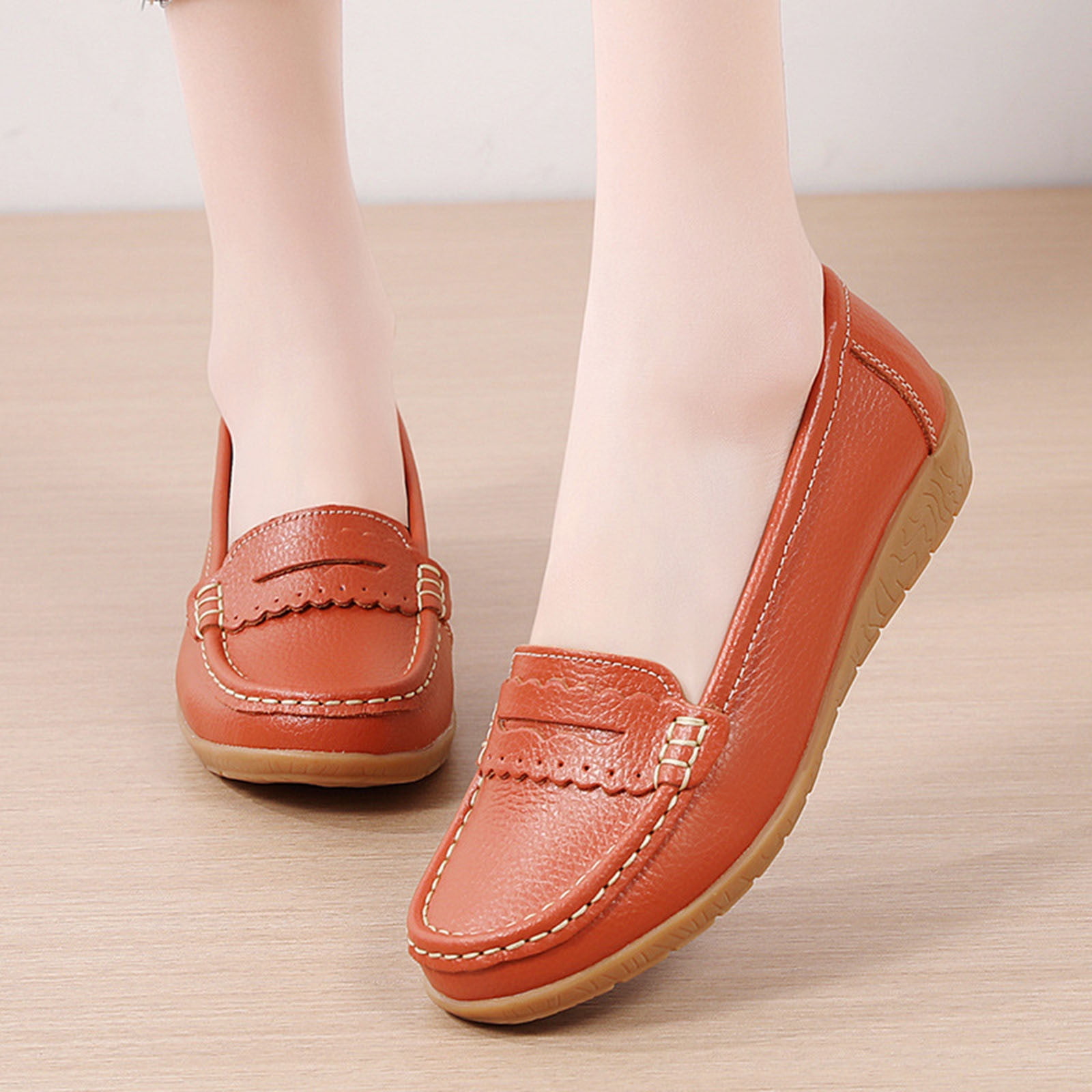 Tuobarr Womens Wedge Shoes, Women's Casual Shallow Mouth Peas Shoes ...