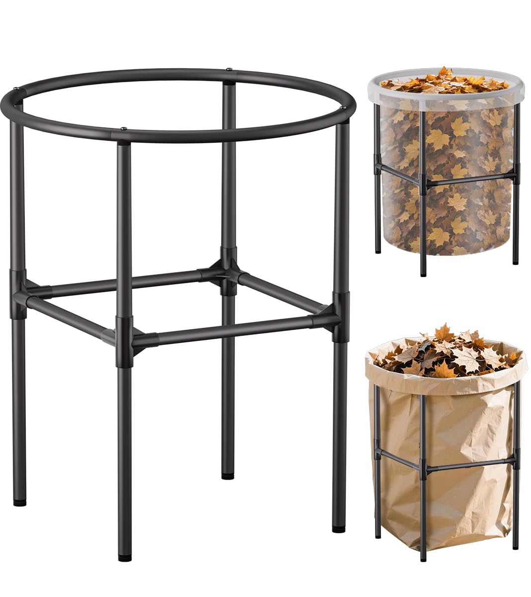 Tuohours Heavy-Duty Garden Trash Bag Holder - 30-55 Gallon Outdoor Yard ...