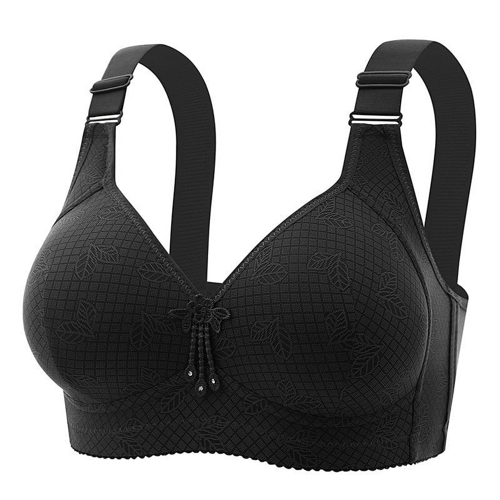 Tuosodrolic Daisy Bras for Older Women Minimizer Push Up Bras Front ...