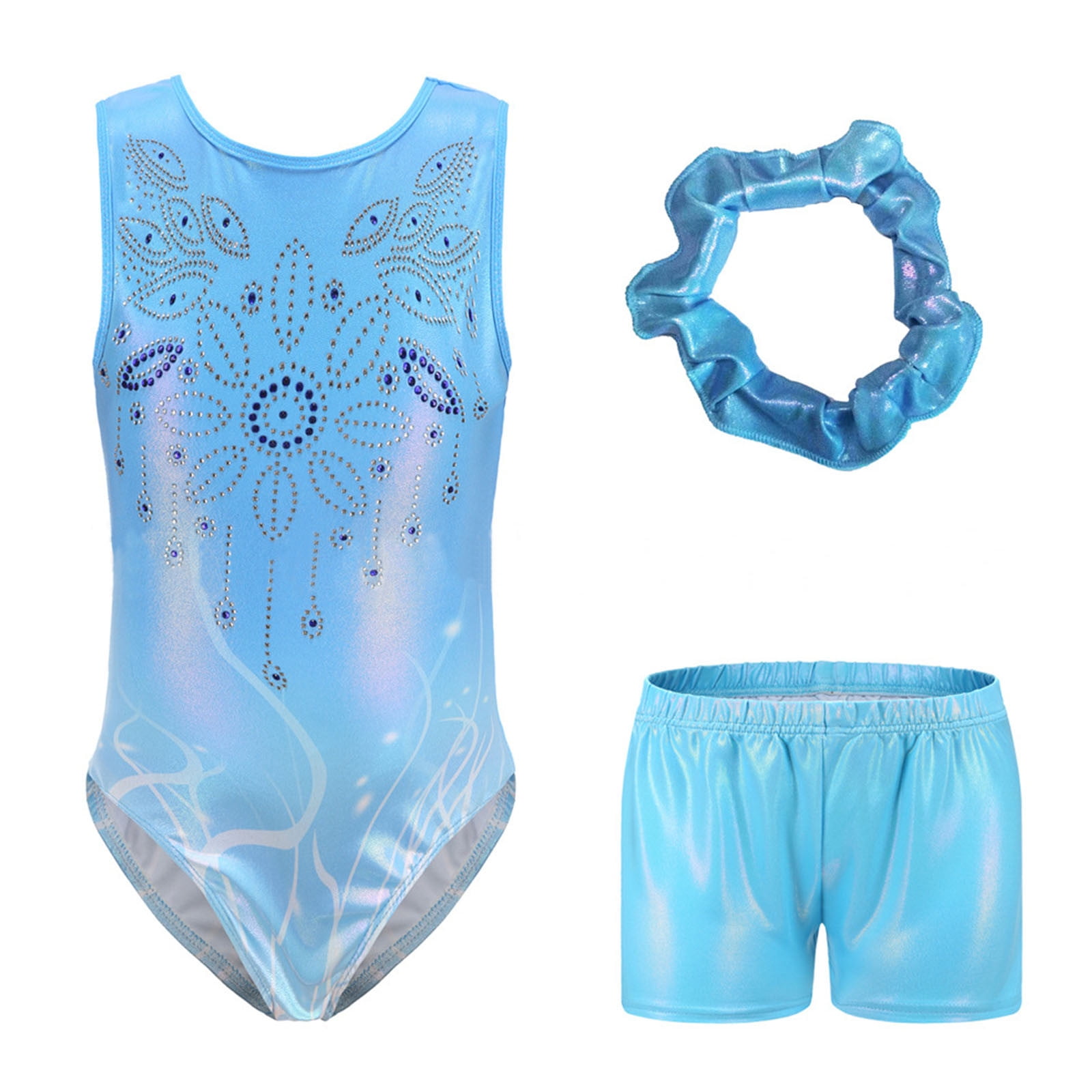 Tuosodrolic Leotard for Girls Gymnastic Monos Unitards Sparkly Shiny ...