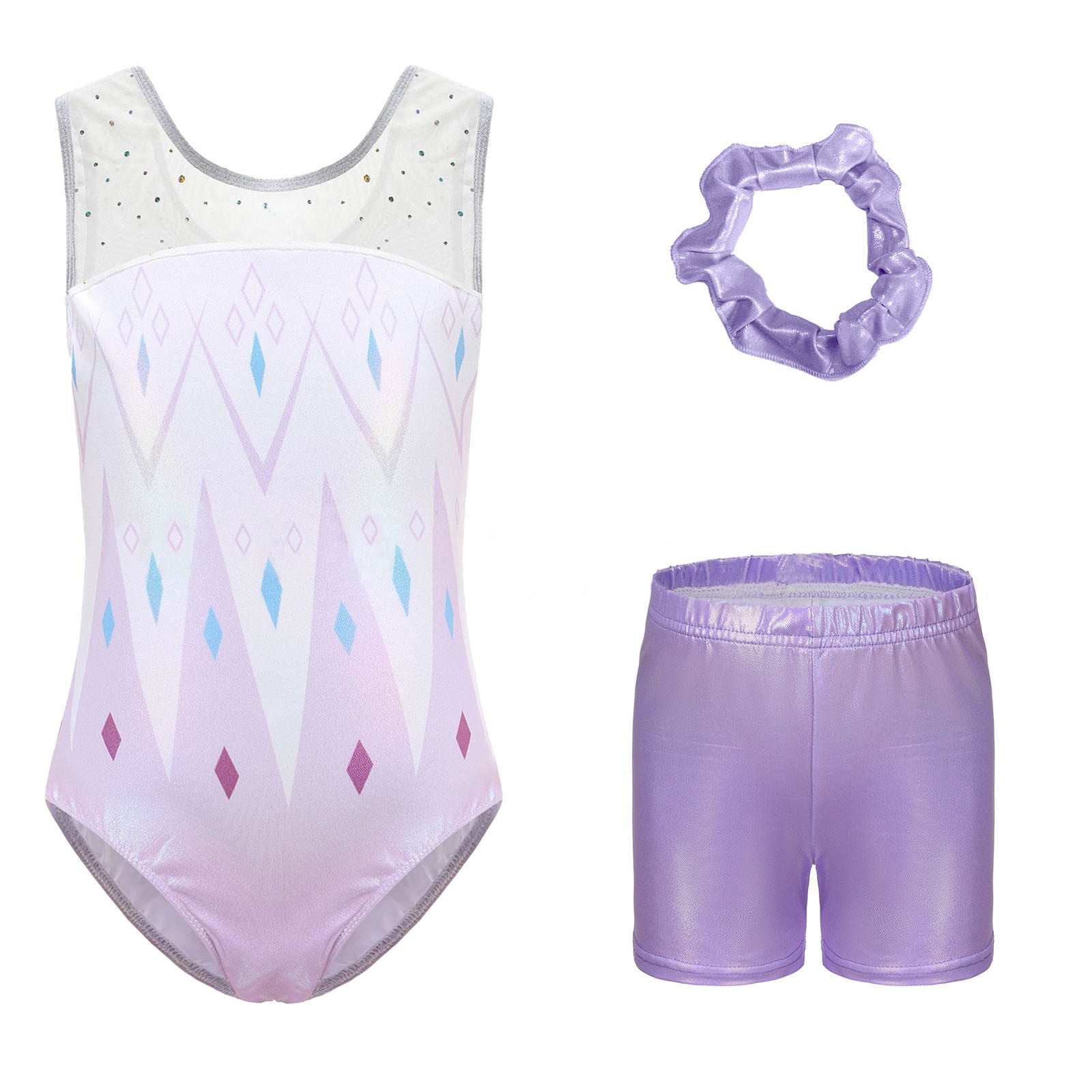 Tuosodrolic Leotards for Girls Figure Ice Skating Dress Gymnastics ...