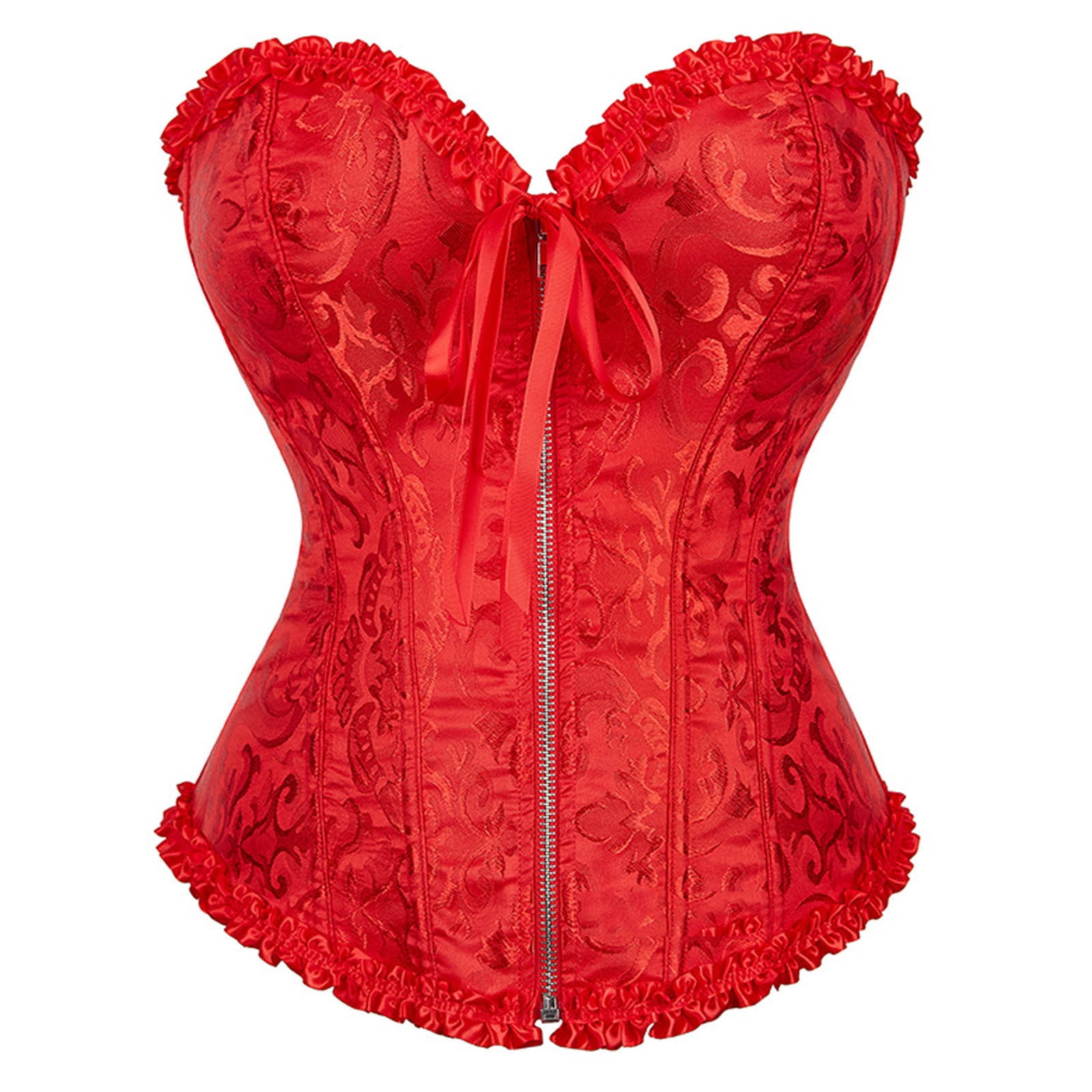 Tuosodrolic Medieval Corsets Women Renaissance Fairy Corset Tops Zip Up ...