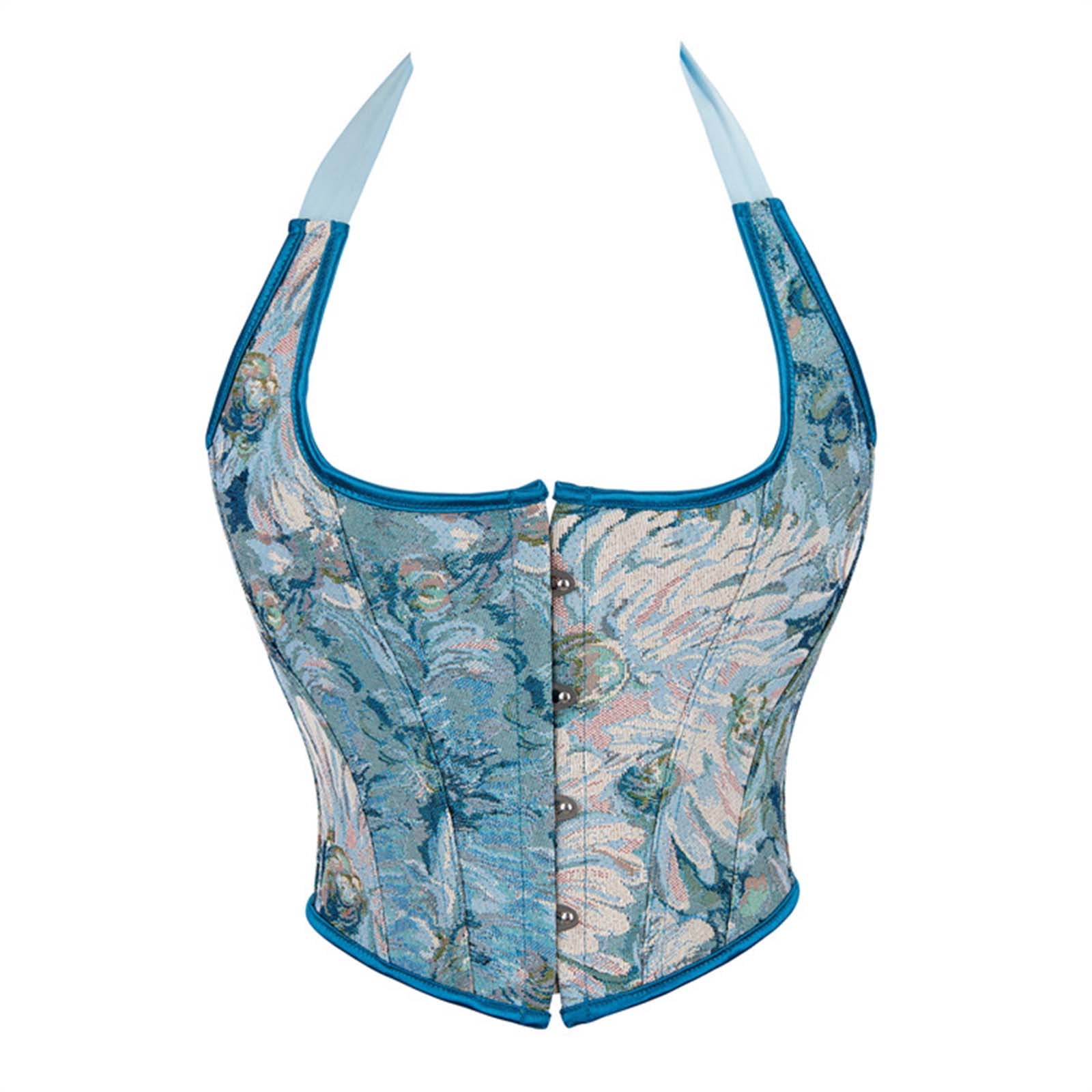 Tuosodrolic Vintage Corset Tops Women Renaissance Bustier Tops Retro ...