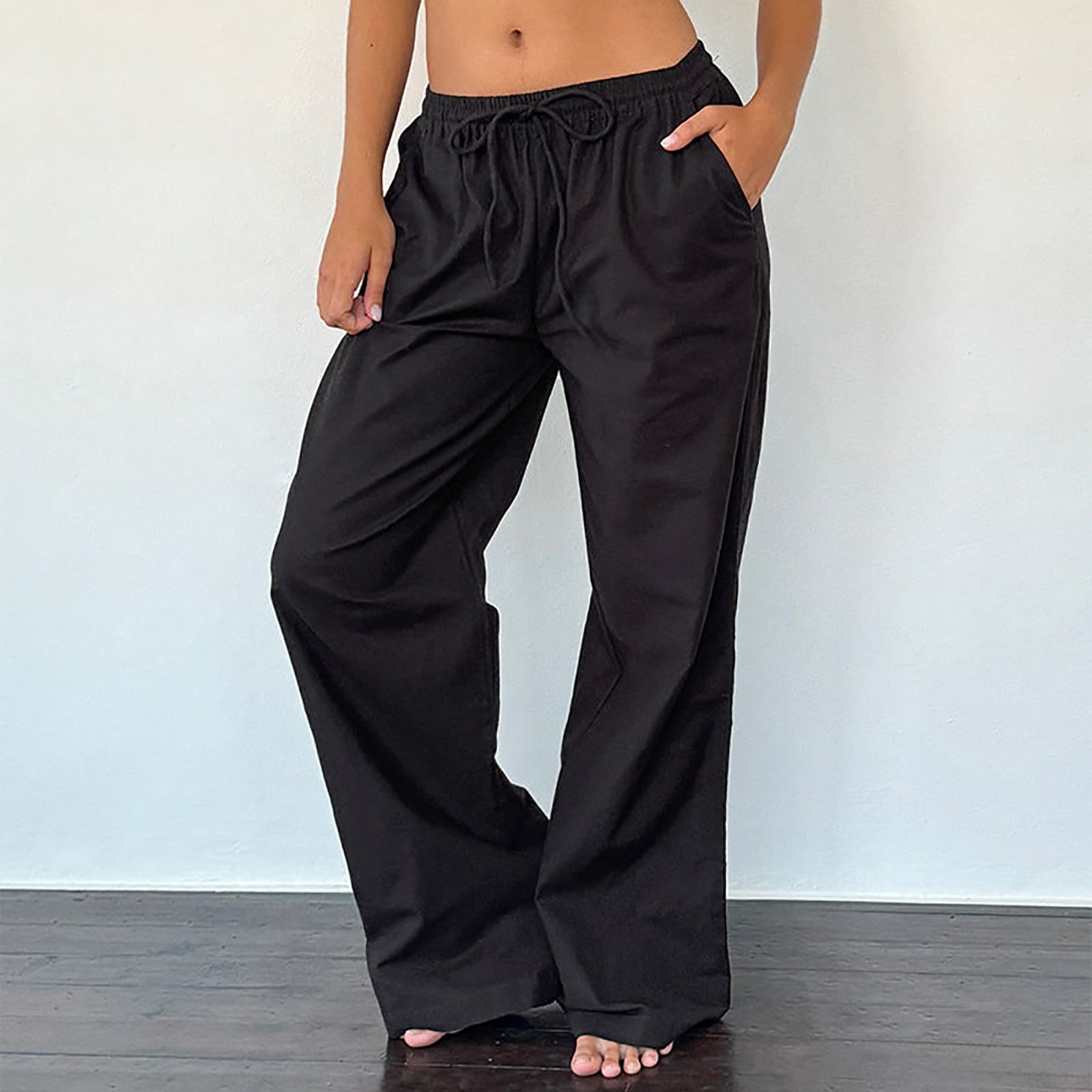 Tuosodrolic Women's Pajama Bottoms Cotton Lounge Pants Wide Leg Pj ...