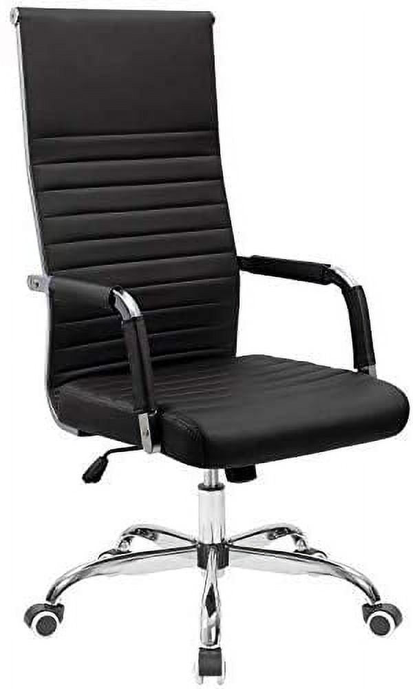 Tuoze Office Chair High Back Leather Desk Chair Modern Executive Ribbed ...