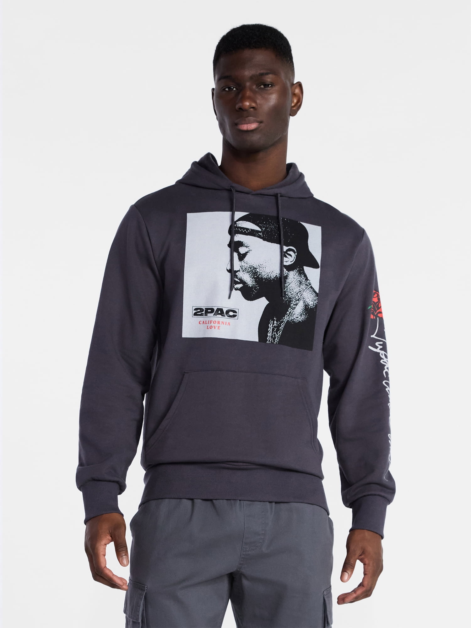 Tupac Men's and Big Men's California Love Hoodie, Sizes XS-5XL ...