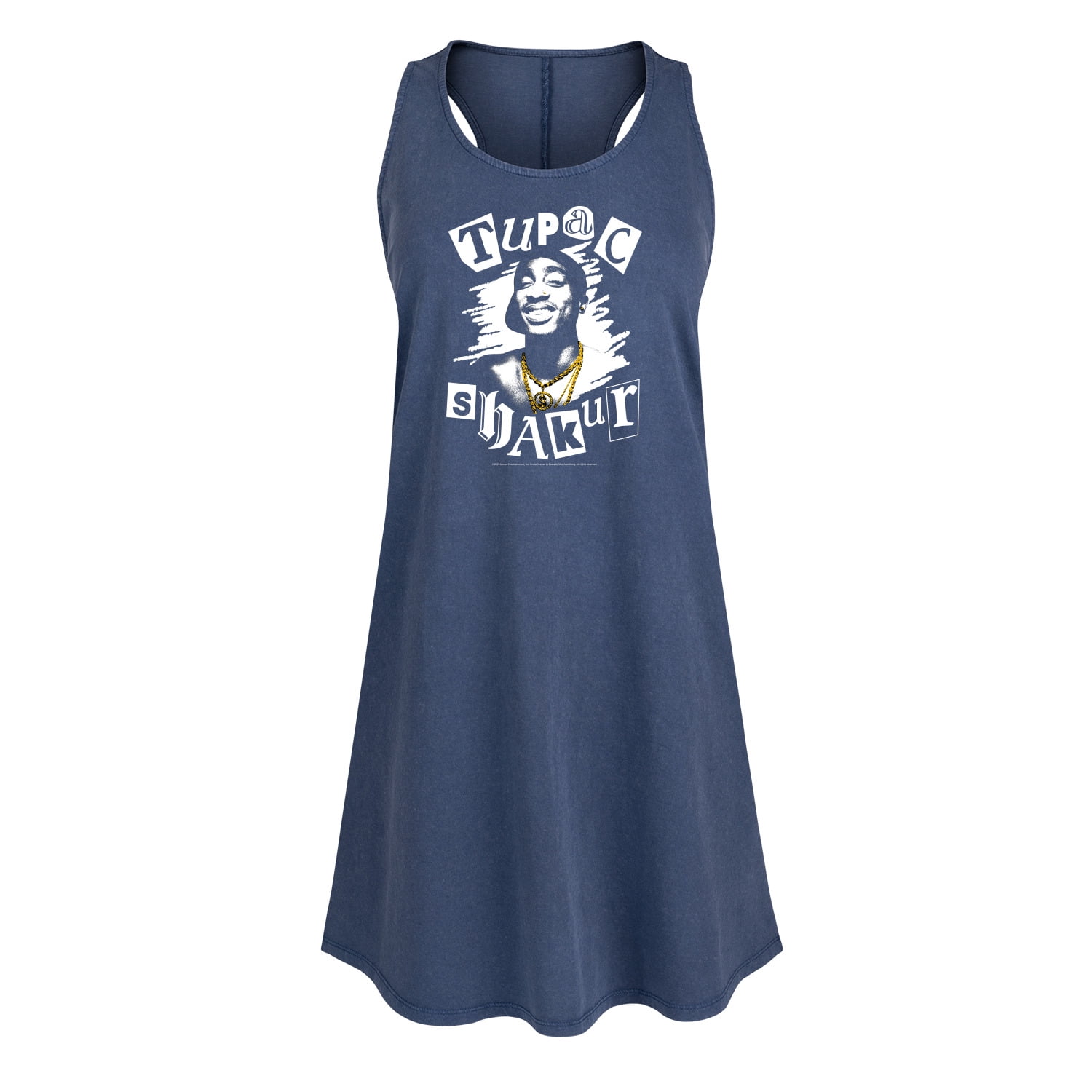 Tupac Clipped Font Sketch Black Only - Women's Sleeveless Shift Dress ...