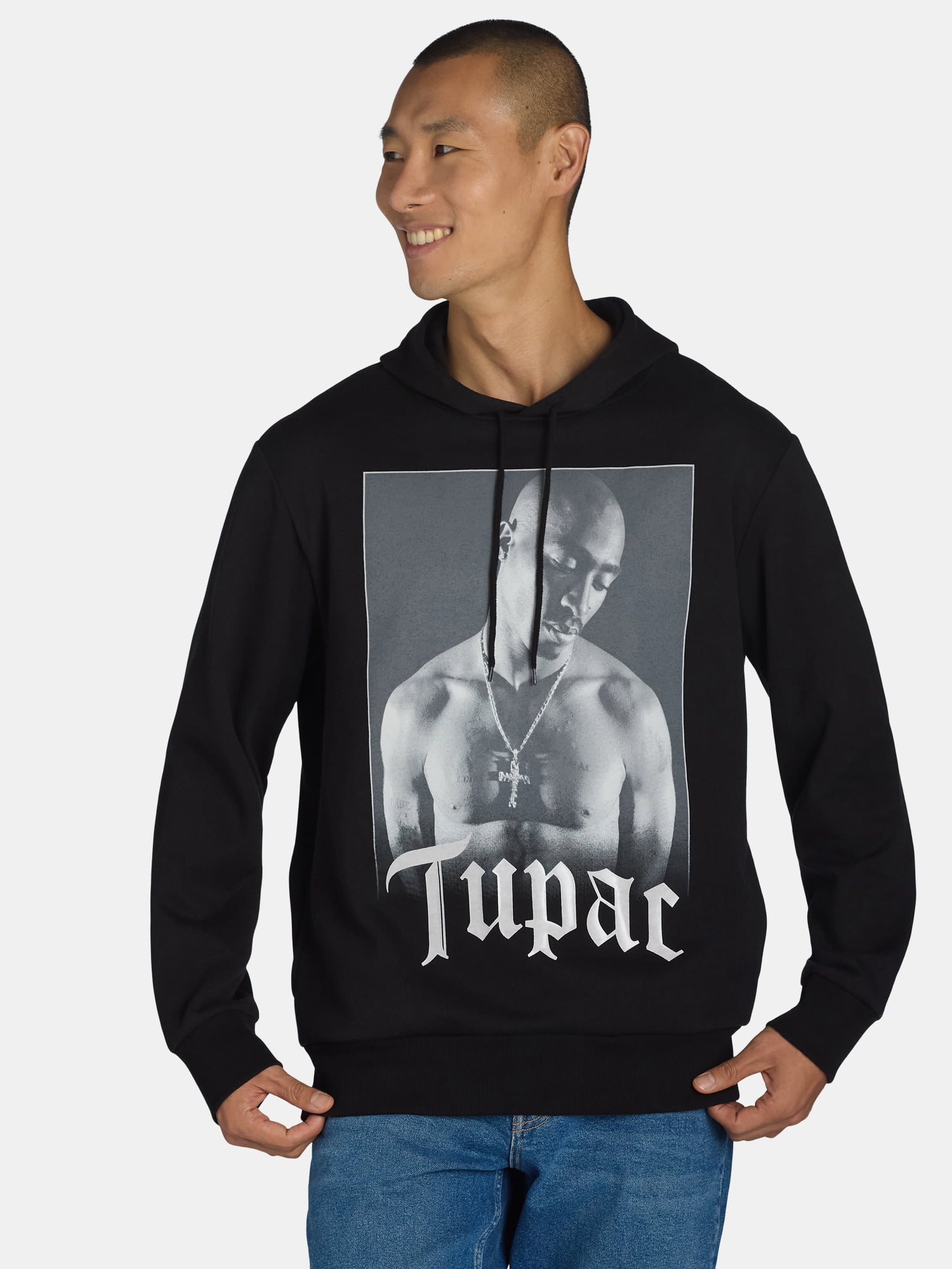 Tupac Shakur Men's Old English Graphic Hoodie XS-3XL Cotton Pullover ...