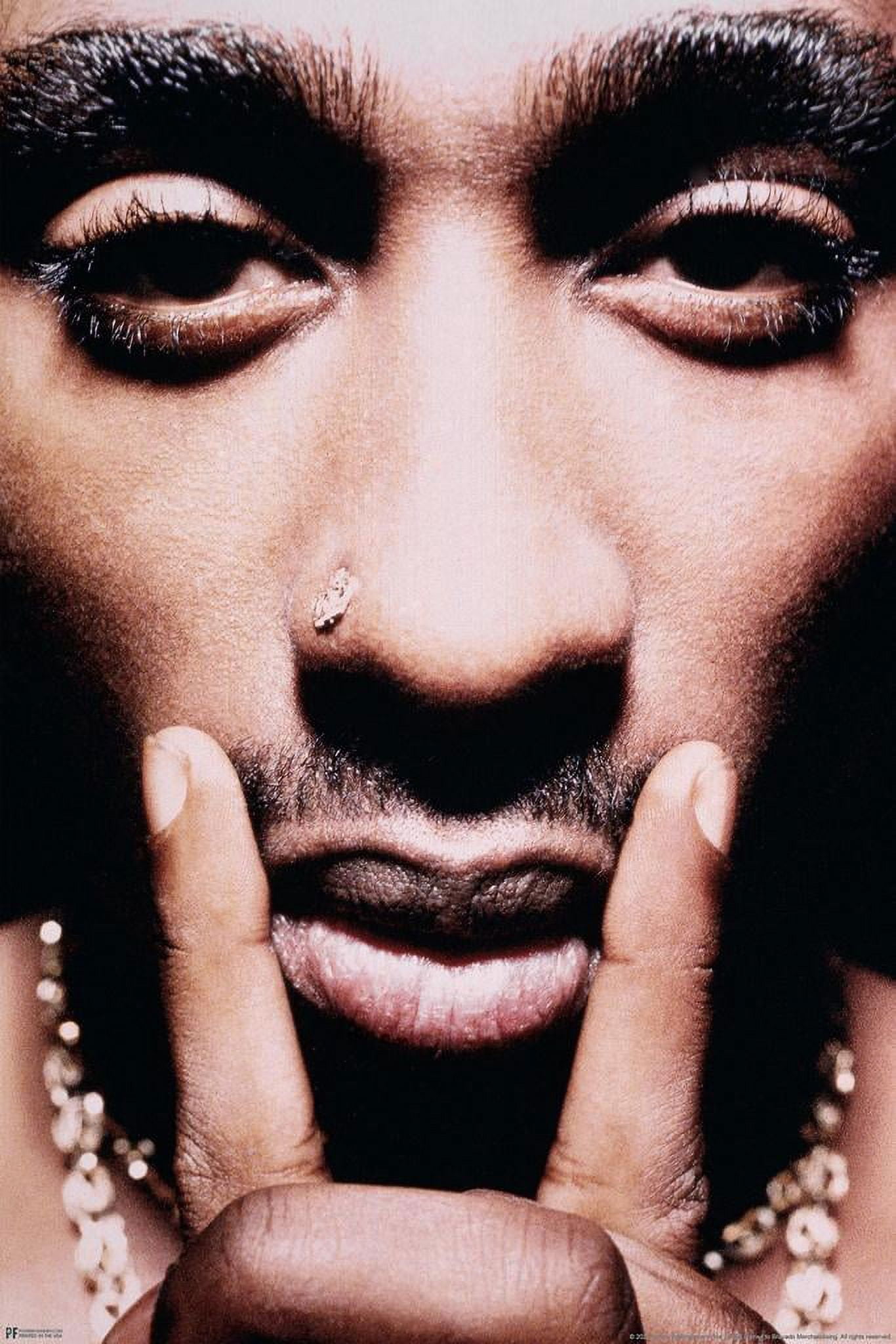 Tupac Posters 2Pac Poster Face Closeup Photo 90s Hip Hop Rapper Posters ...