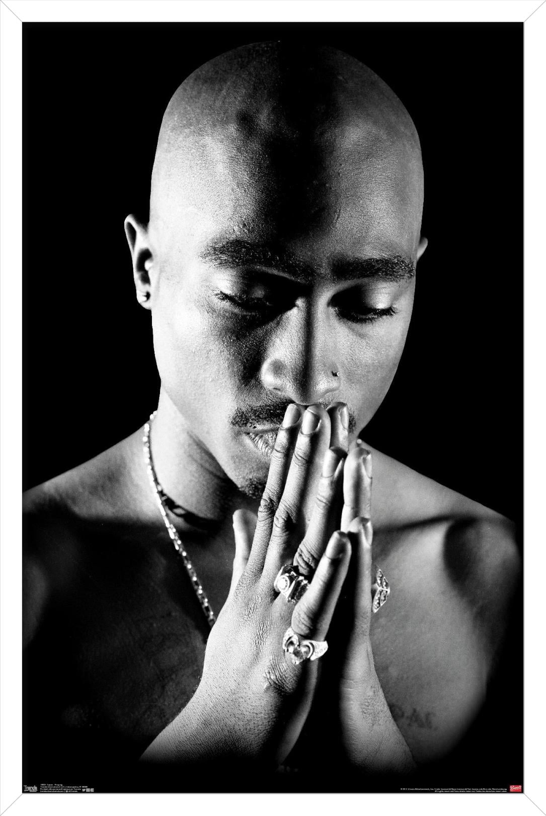 Tupac - Praying Wall Poster, 22.375" x 34", Framed - Walmart.com