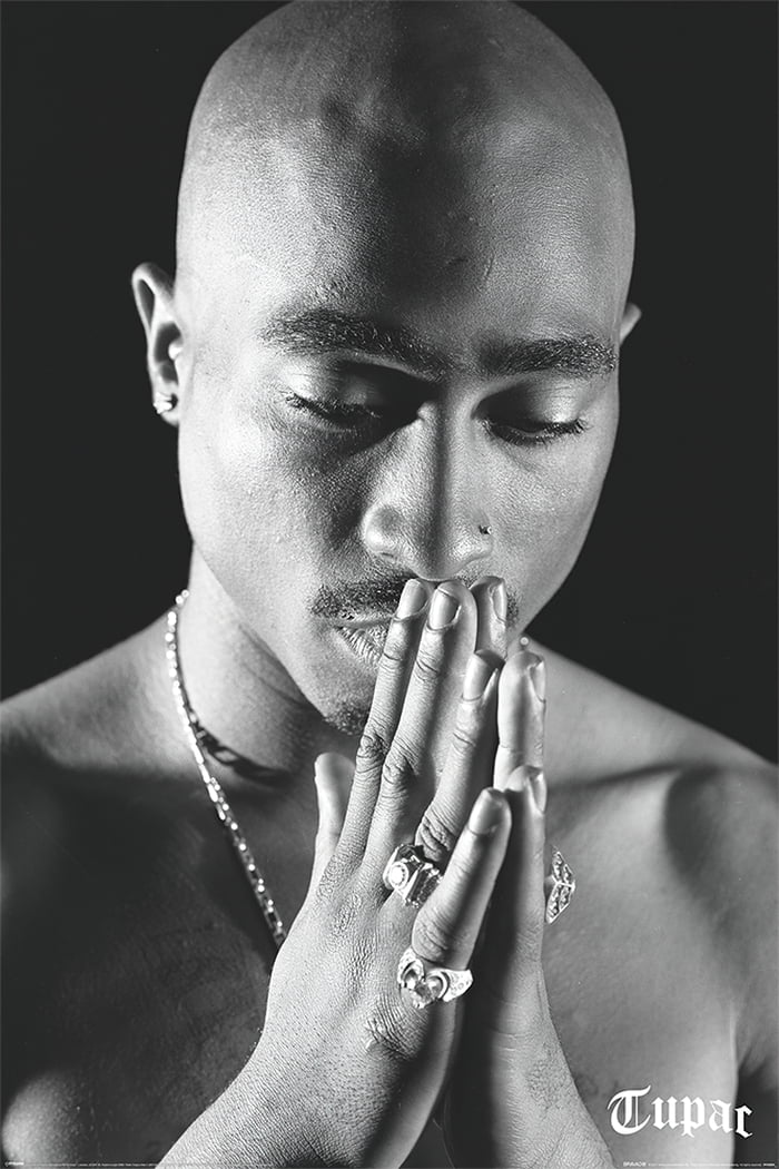 Tupac Shakur - Personality Poster (2Pac - Topless / Pray) (Size: 24" x ...