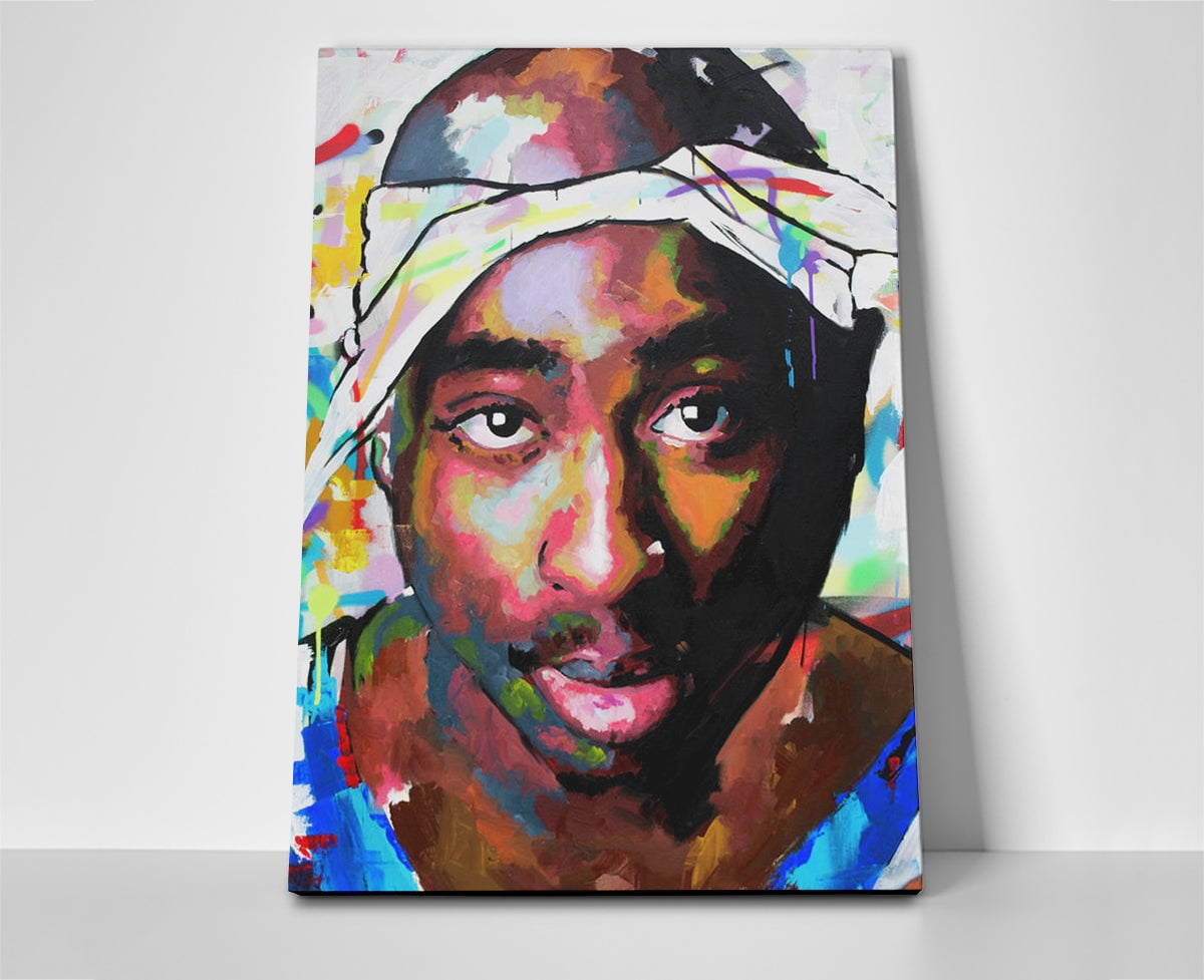 Tupac Shakur Poster or Wrapped Canvas - Walmart.com