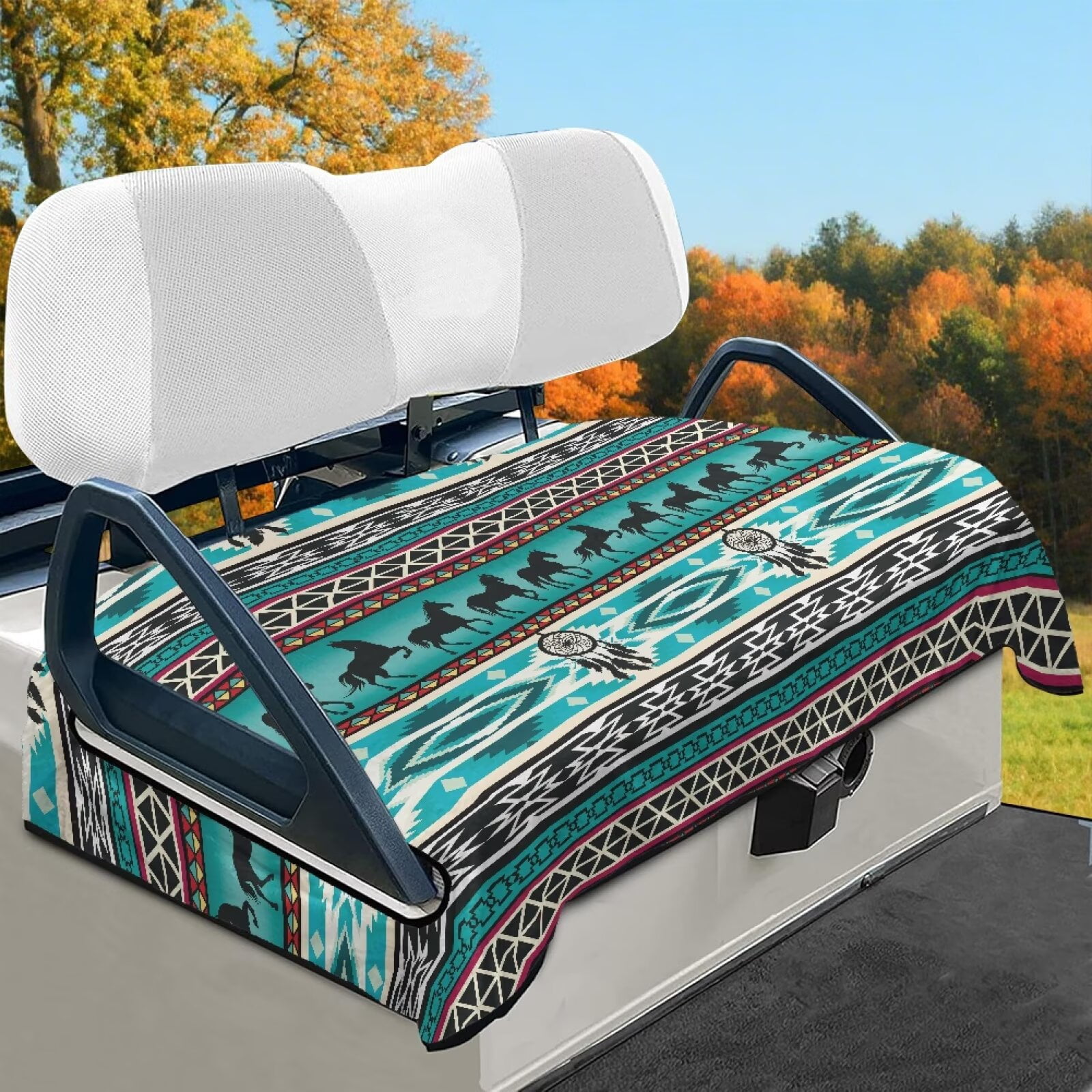 HUIACONG Aztec Tribal Golf Cart Covers Seats Anti-Slip Easy to Install ...