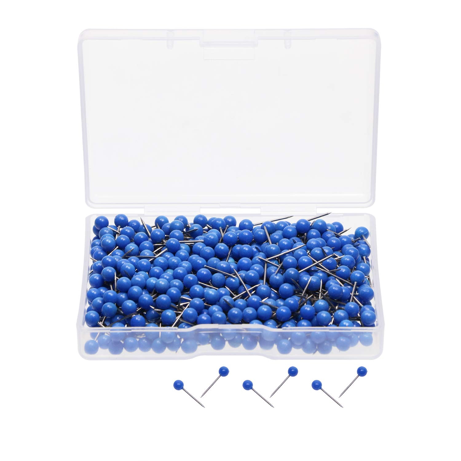 Tupalizy 1/8 Inch Small Round Ball Head Decorative Push Pins Map Thumb ...