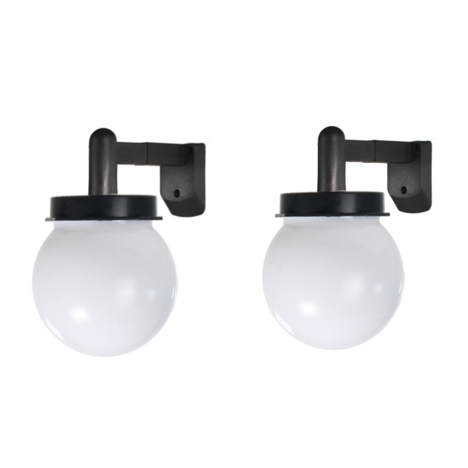 Tuphregyow 2PCS Solar Wall Lights - White Spherical Outdoor Sconce with ...