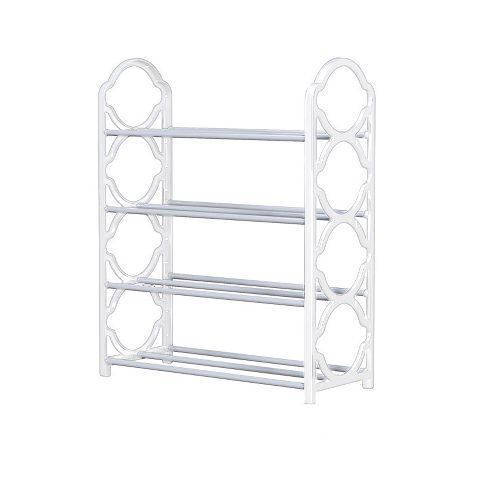 Tuphregyow 4 Tier Shoe Rack Storage Organizer Metal Shelves for Bedroom ...