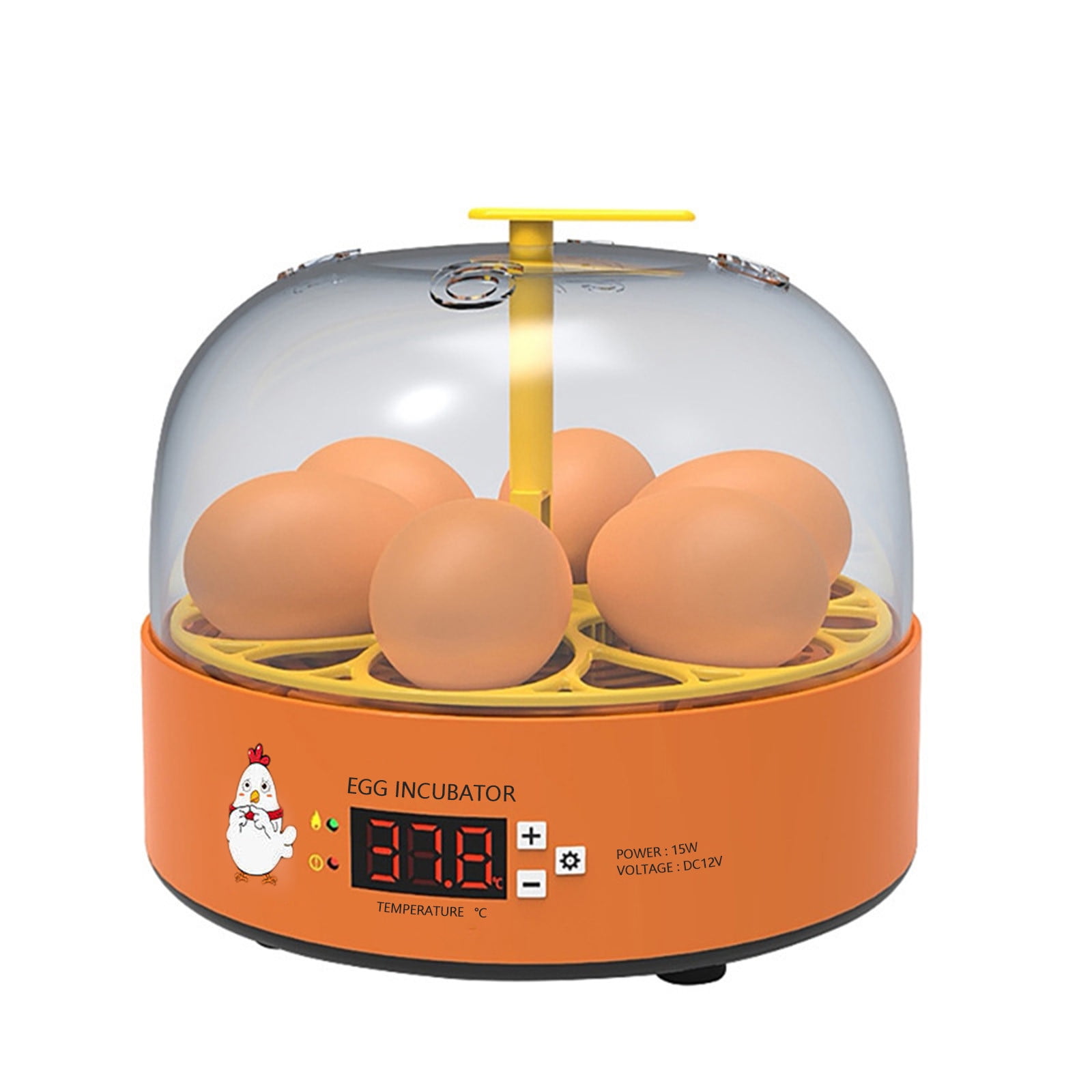 Tuphregyow 6-Egg Capacity Automatic Egg Incubator with Humidity Display ...