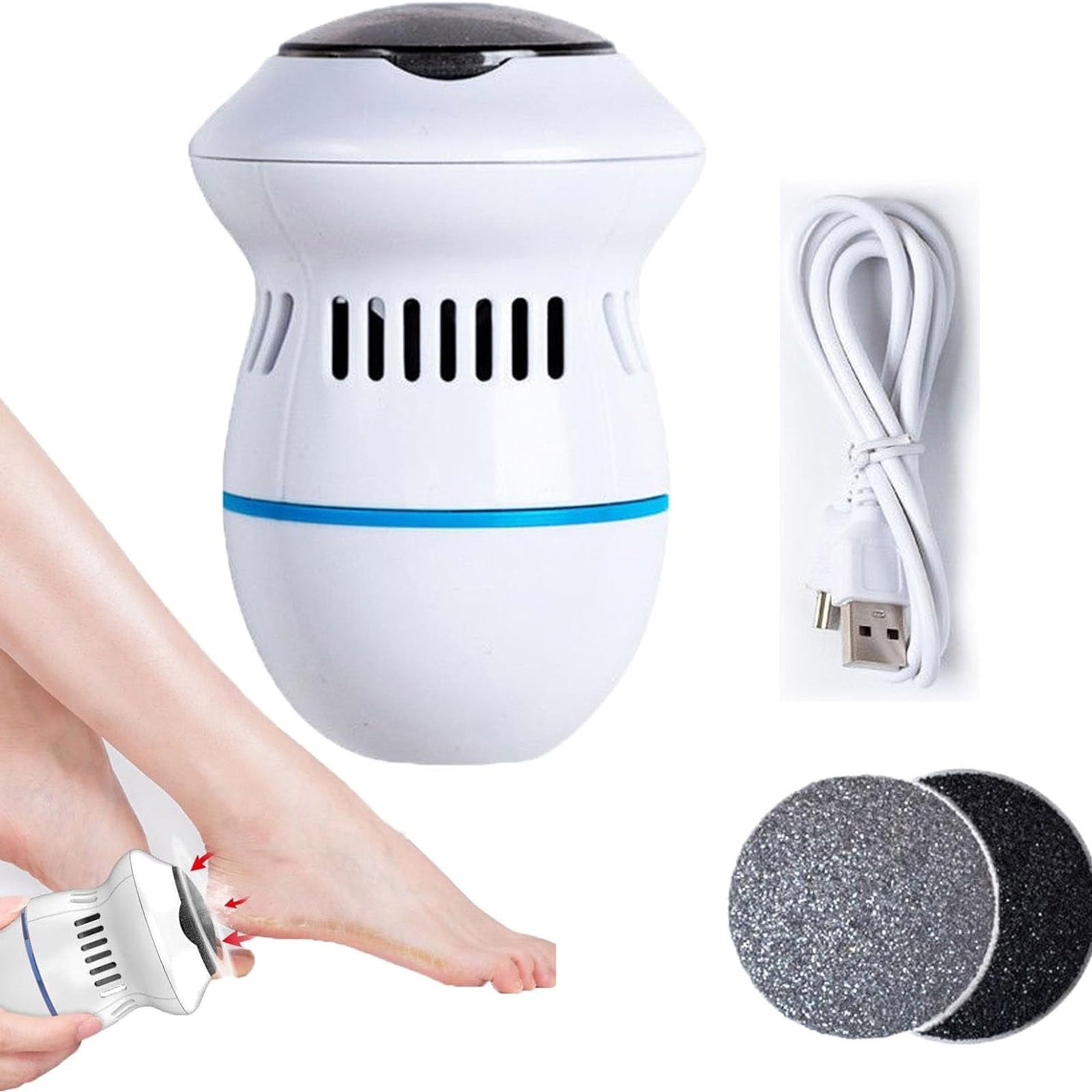 Tuphregyow Automatic Vacuum Foot Grinder Rechargeable Foot Skin Remover ...