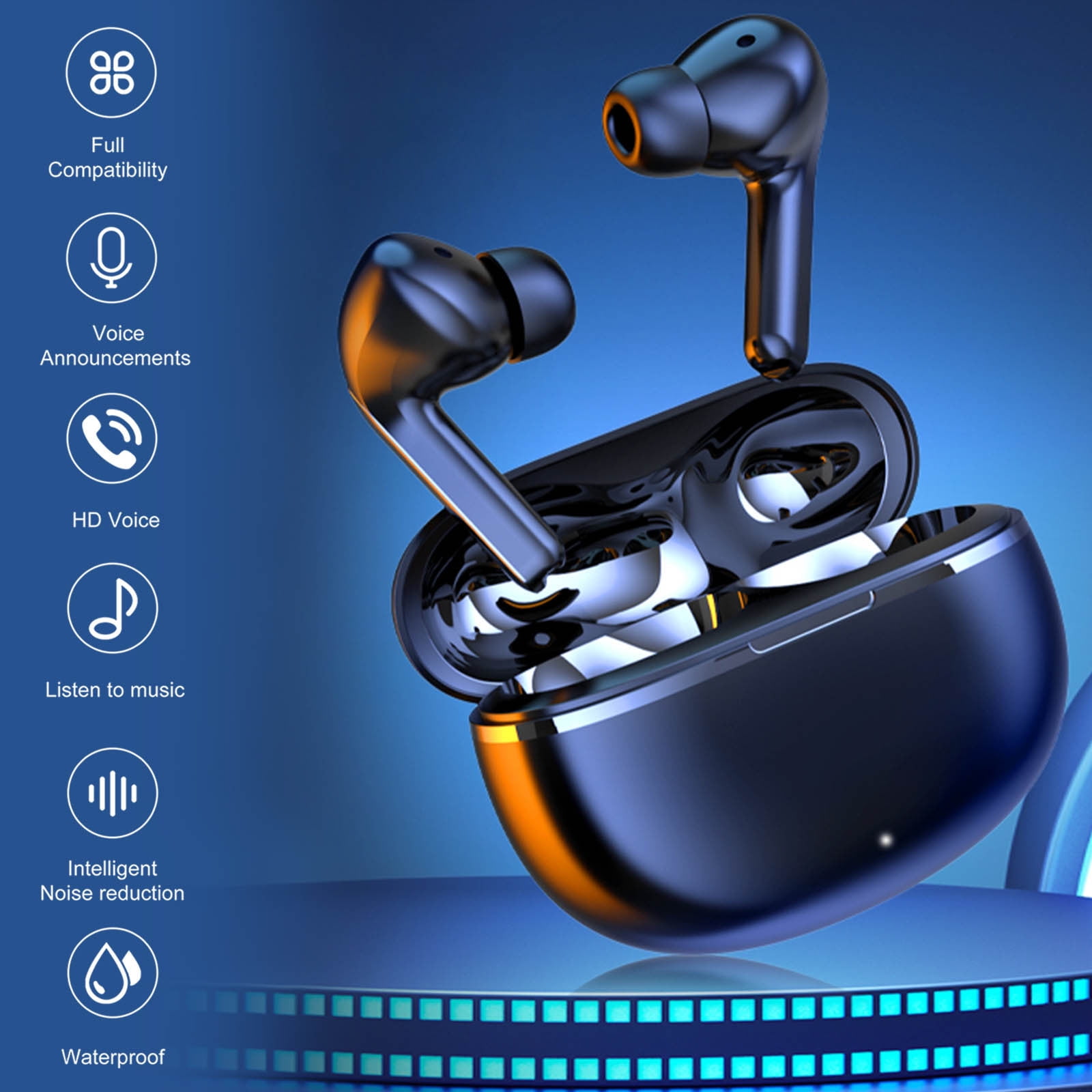 Tuphregyow Bluetooth Earbuds For Study Sleep Music 2023 Bluetooth 5.3 ...