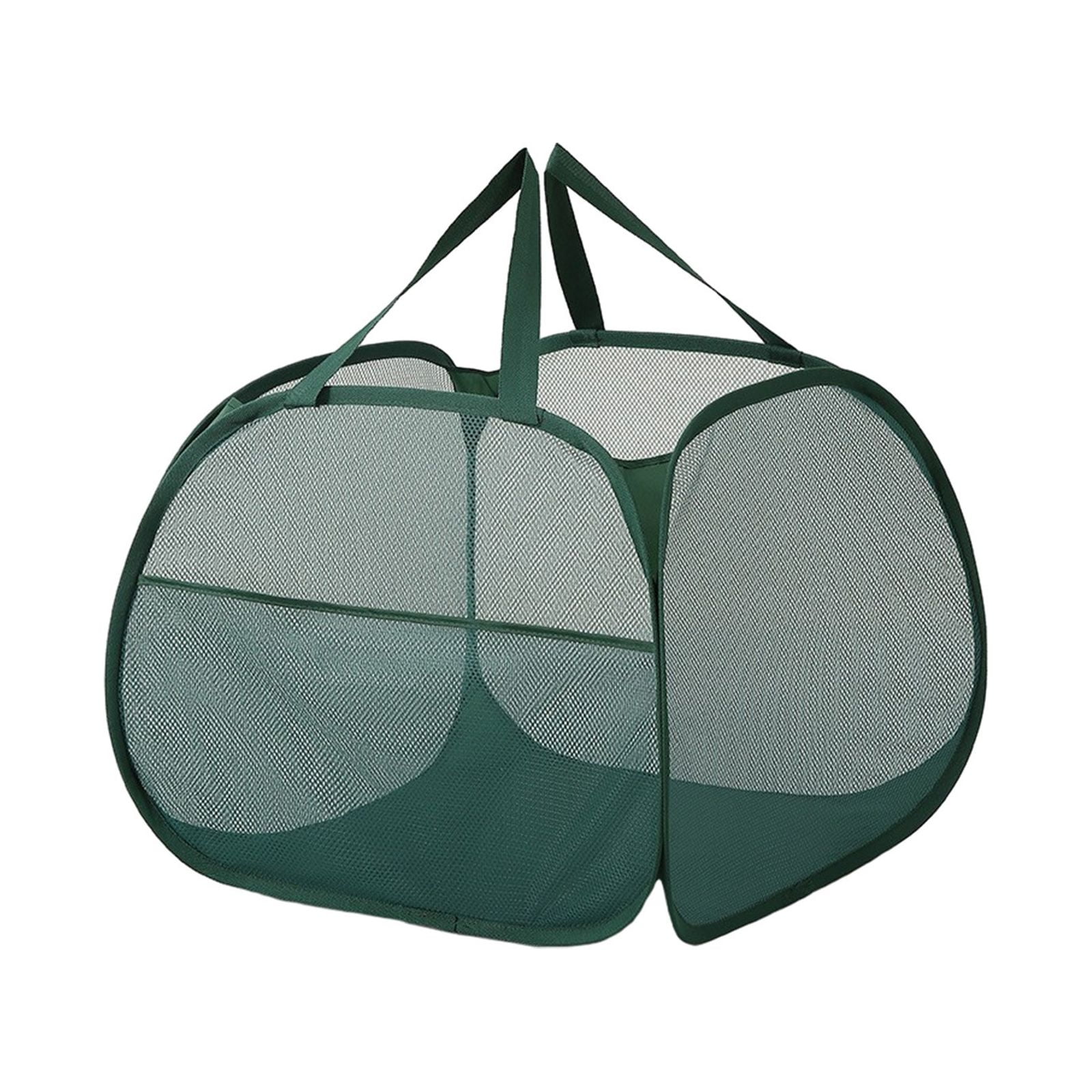 Tuphregyow Breathable Mesh Laundry Hamper with Wide Opening, Side ...