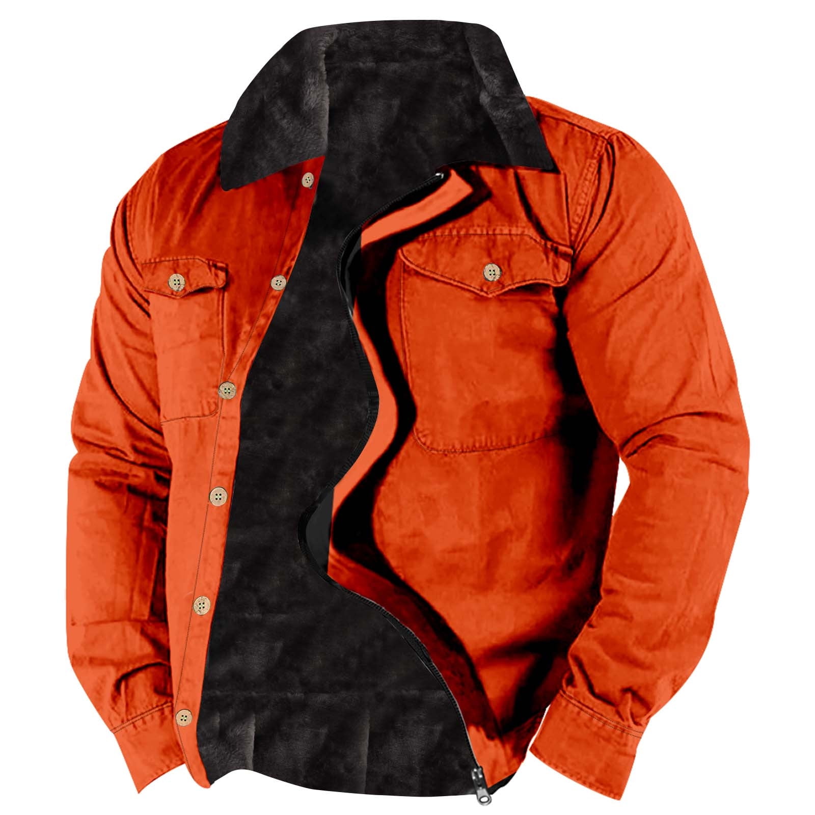 Tuphregyow Fashionable Men's Plaid Flannel Shirt Jacket - Lined Cotton ...