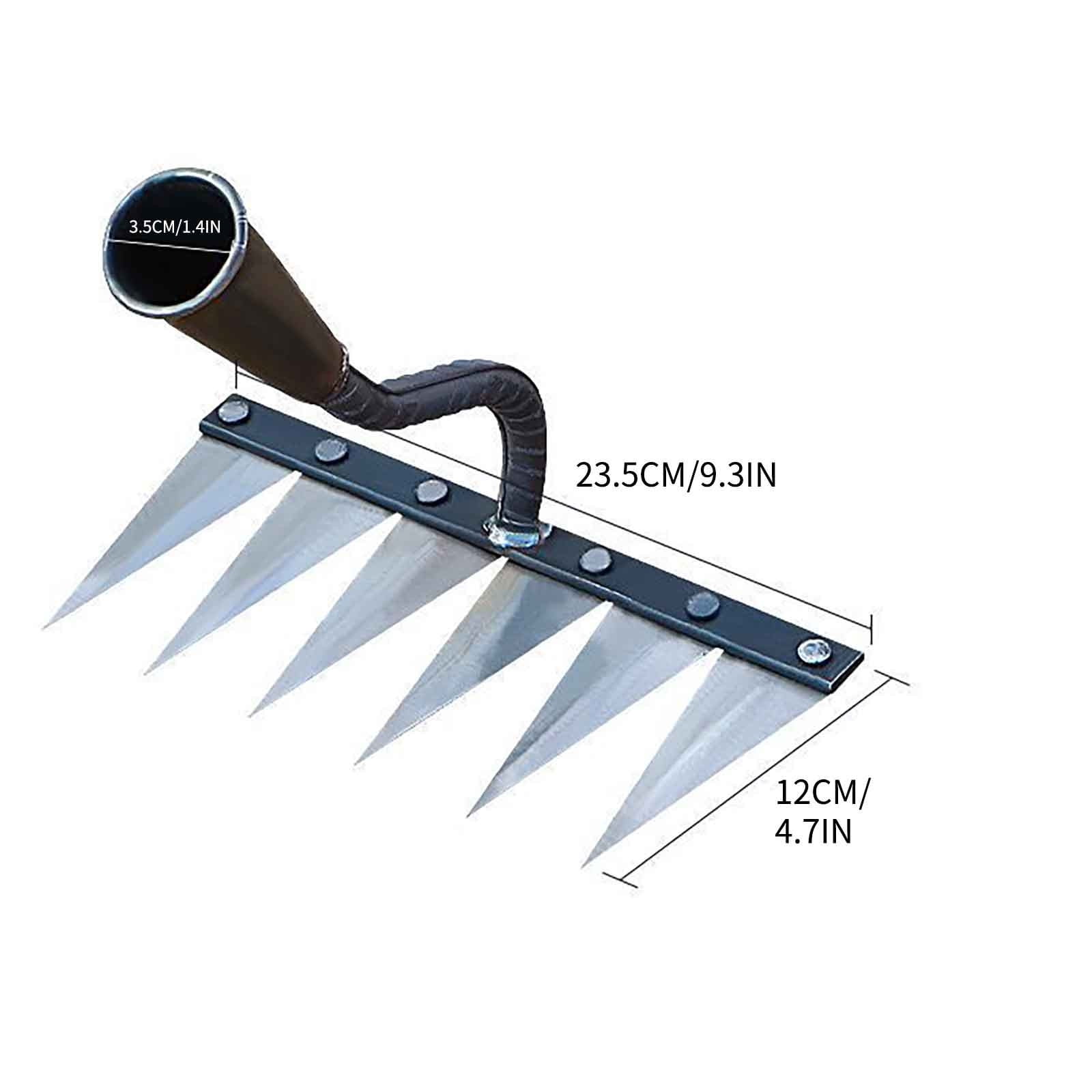 Tuphregyow Heavy-Duty Garden Hoe and Rake Combo - Durable Metal Rake ...