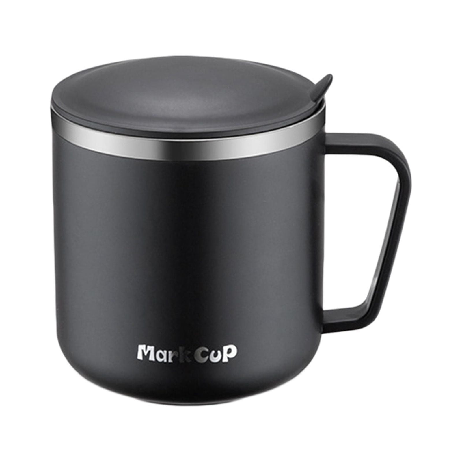 Tuphregyow Insulated Stainless Steel Mug with Handle and Lid 400ML ...
