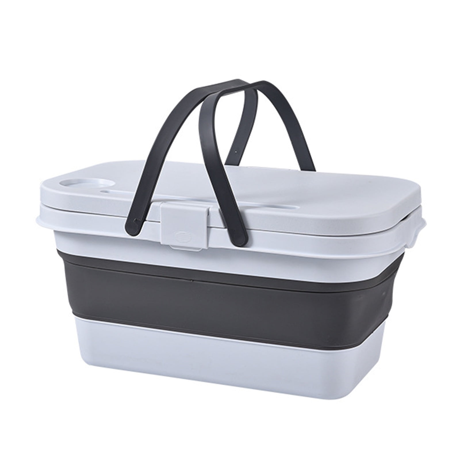 Tuphregyow Portable Picnic Basket for 2 with Multi-Function Lid, Food ...