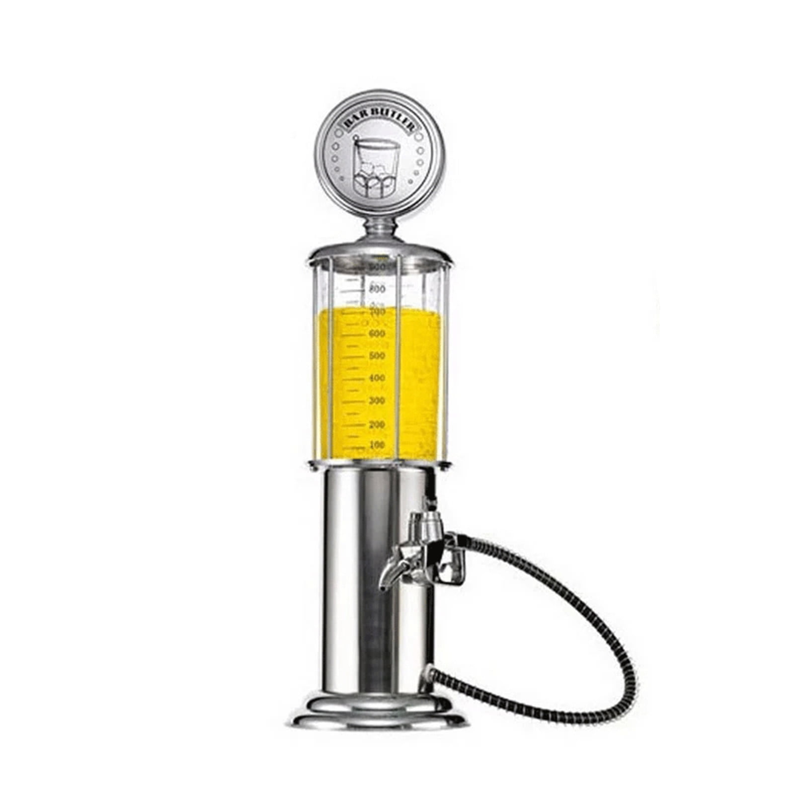 Tuphregyow Retro Bar Tool Clear 900cc Gas Pump Liquor Dispenser Machine ...