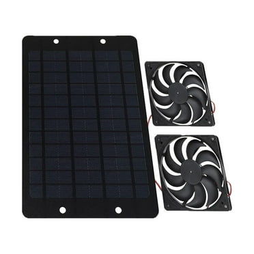 6W 12V Solar Panel Fan Kit, Solar Mini Exhaust Fan Waterproof For Small ...