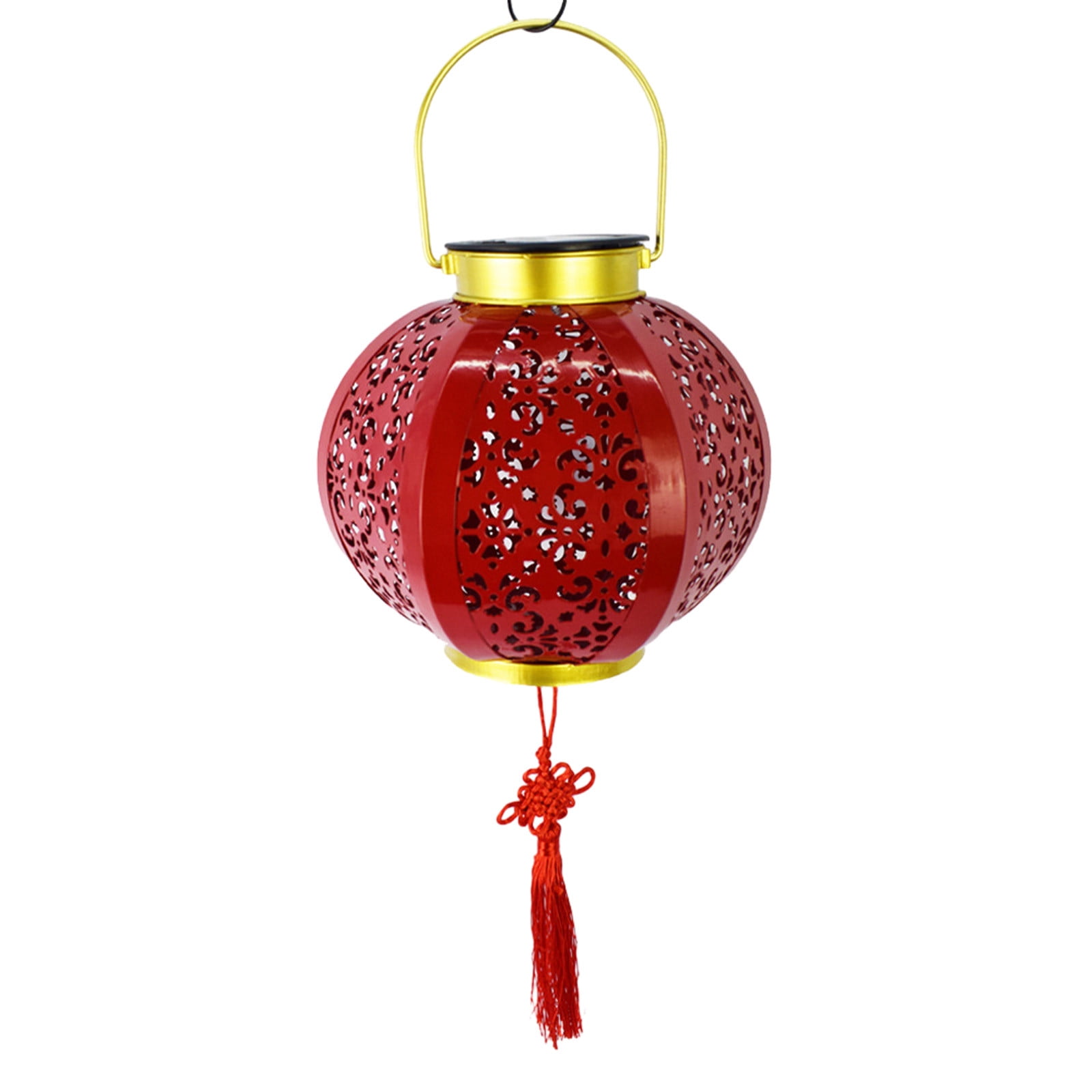 Tuphregyow Solar-Powered Outdoor Garden Lantern with Chinese Style Iron ...