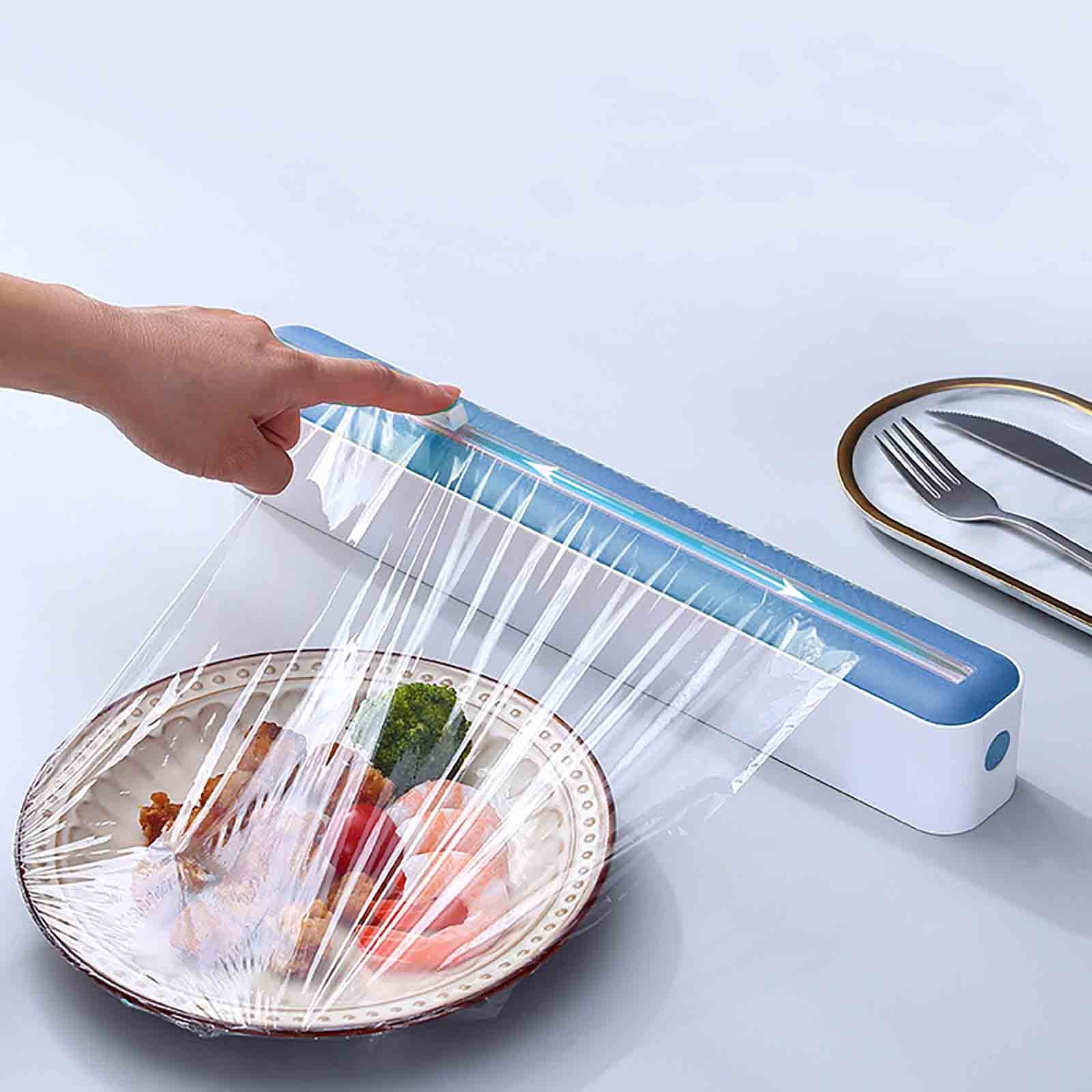 Tuphregyow Space-Saving Kitchen Wall-Mounted Plastic Film Cutter with ...