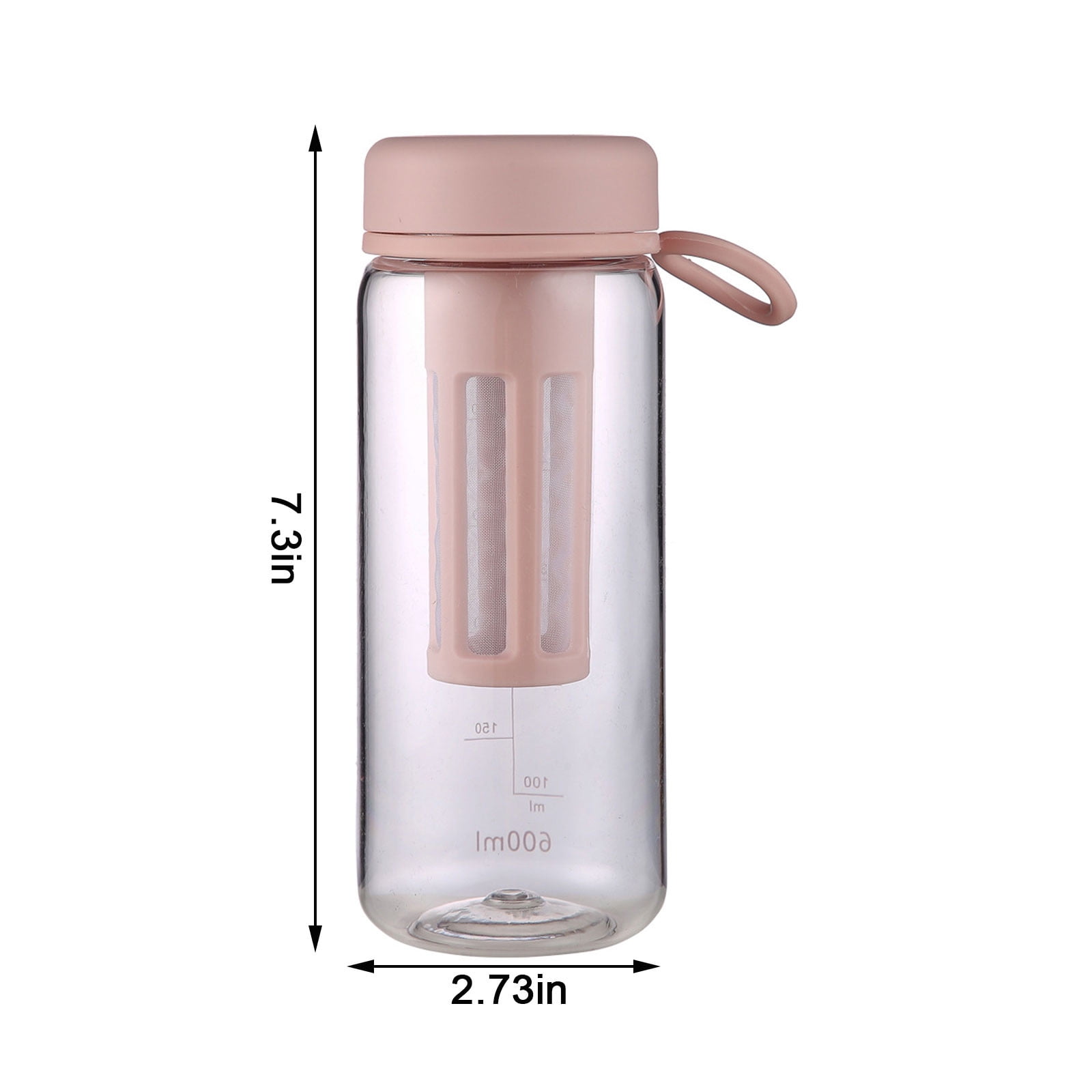 Tuphregyow Tea Tumbler With Infuser,Bpa Free Double Wall Glass Travel ...
