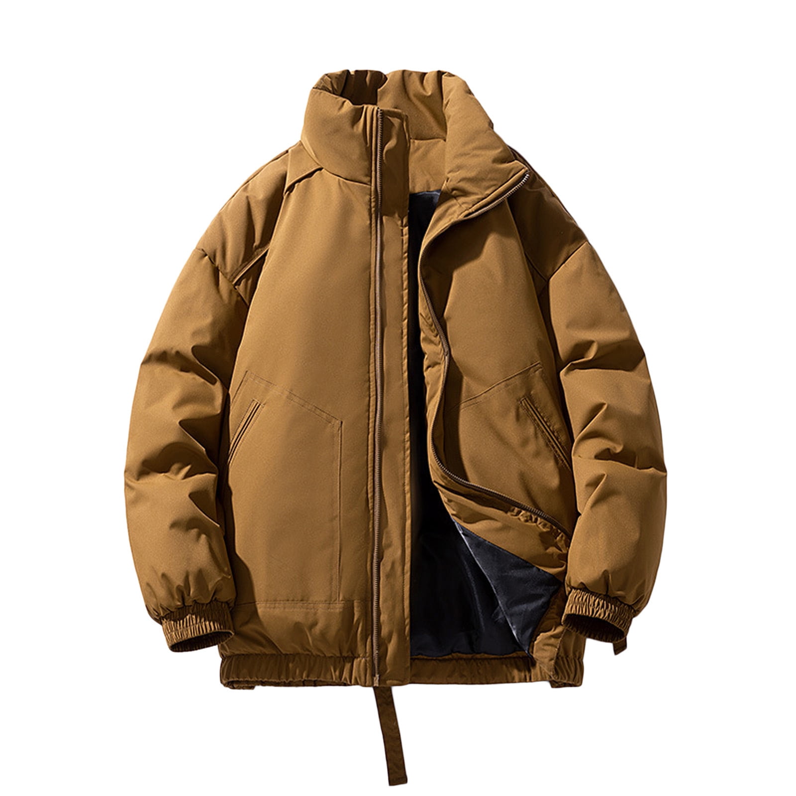 Tuphregyow Warm Men's Insulated Work Coat - Wool Jacket for Winter ...