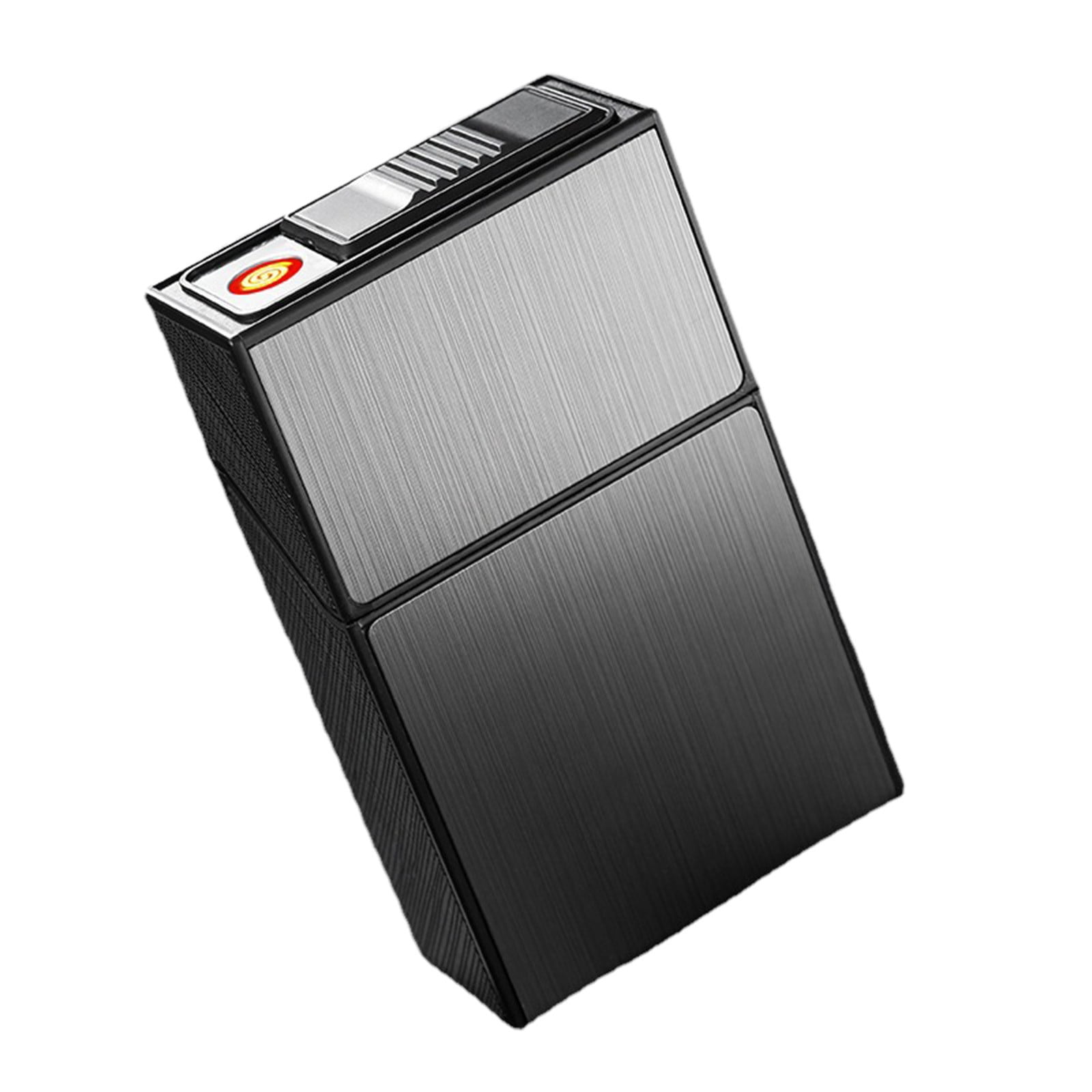 Tuphregyow Windproof Flameless USB Rechargeable Cigarette Lighter Case ...