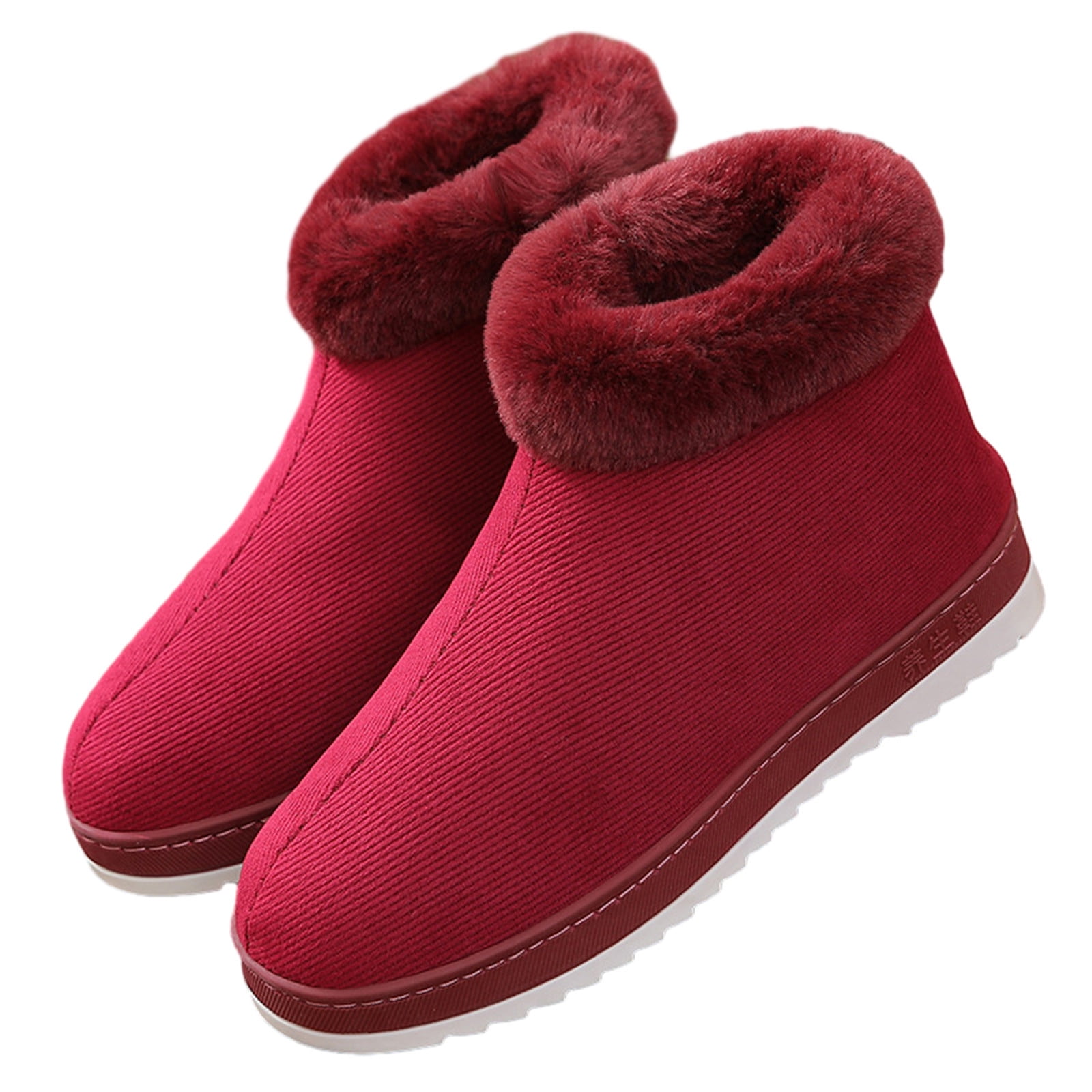 Tuphregyow Women's Winter Pile Lined Flat Heel Ankle Boots with Classic ...