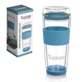 Tupkee Double Wall Glass Tumbler, 14-Ounce Insulated Coffee Tea Mug ...