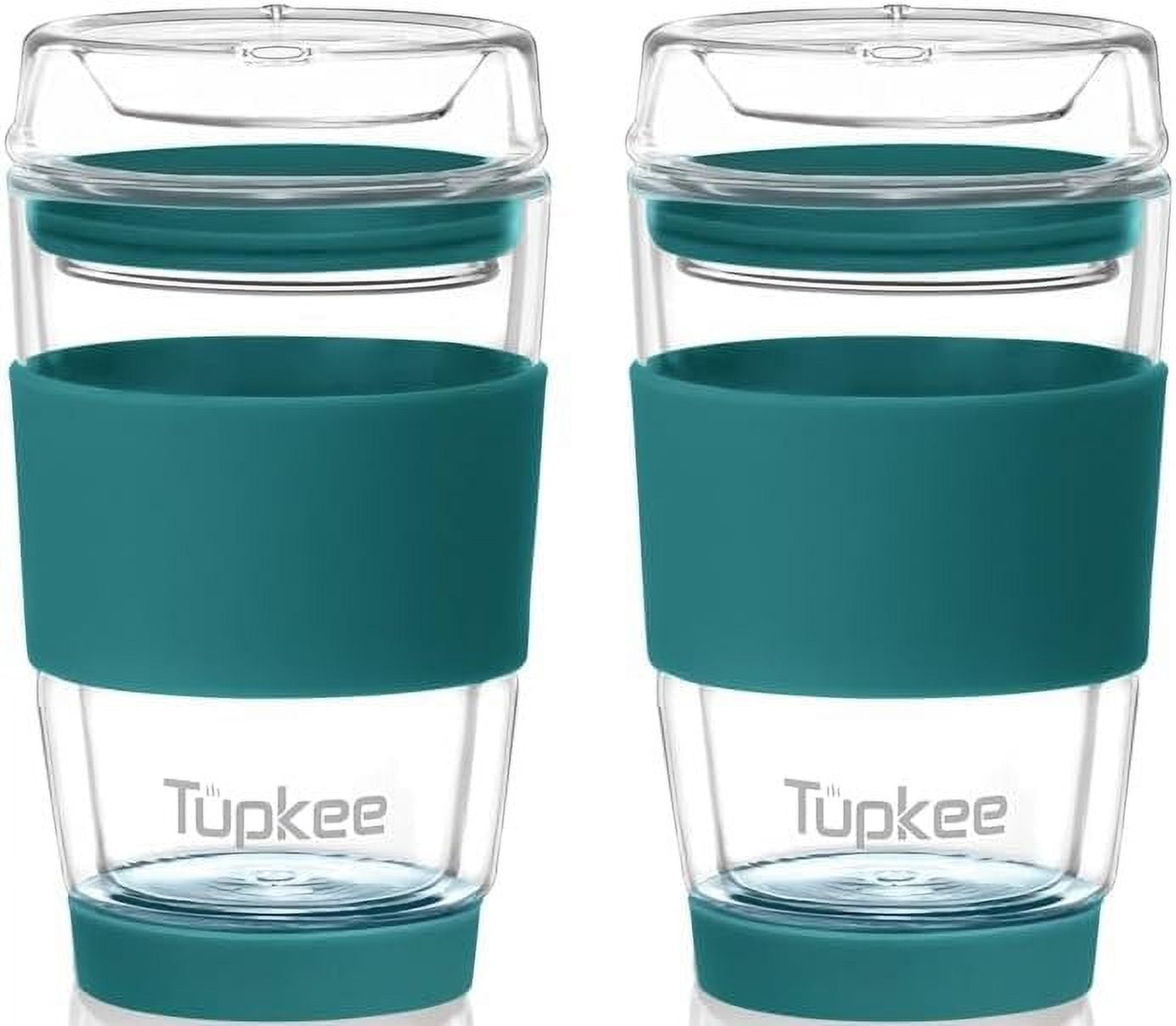 Tupkee Double Wall Glass Tumbler - 8-Ounce, All Glass Reusable ...