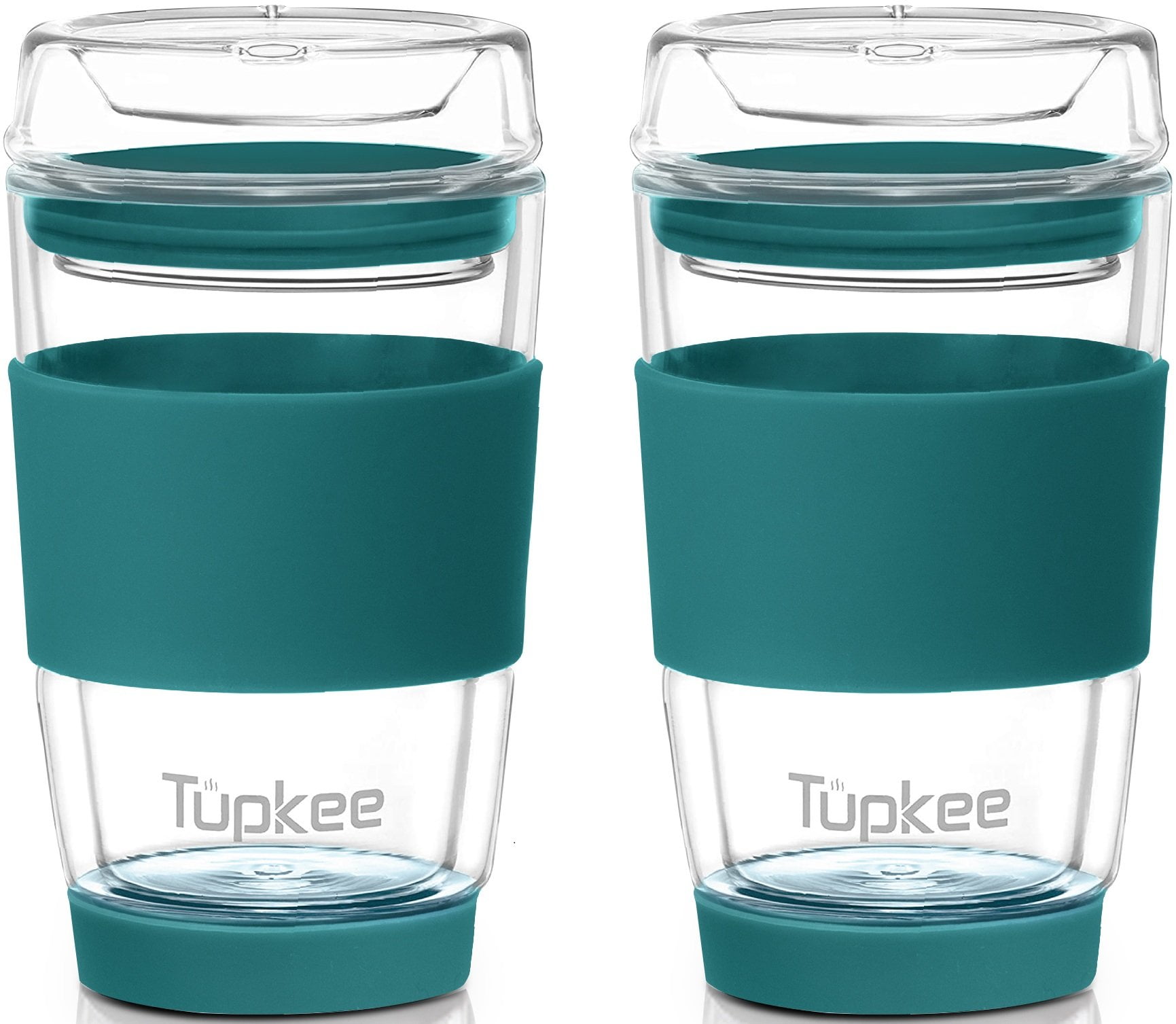 Tupkee Double Wall Glass Tumbler - 8-Ounce, All Glass Reusable ...
