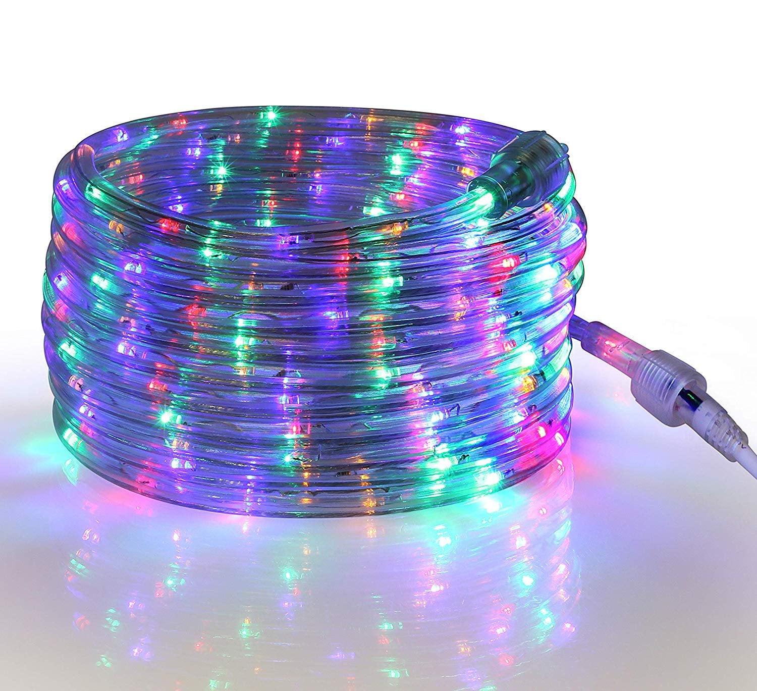 Tupkee Multi-Color LED Rope Light, 24 Feet, 144 Long Life Bulbs, Indoor ...
