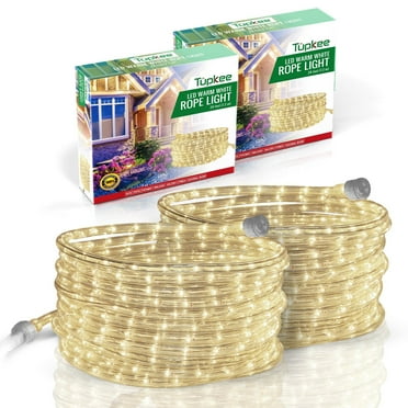 Wintergreen 18ft LED Rope Light Kit, Green, 216 Lights, Outdoor Party ...