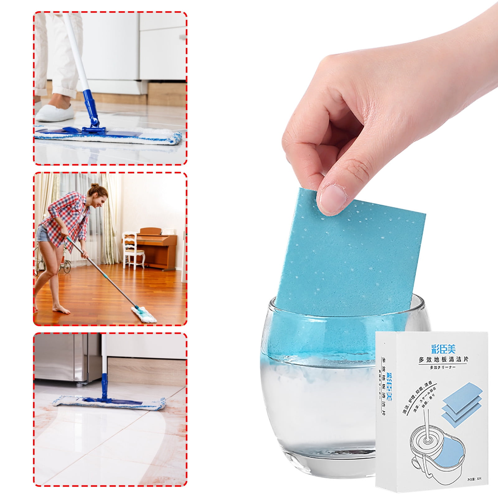 Tuplbcv Cleaning Tile Wood Descaling 30Pc Multi-Effect Cleaner Sheet ...