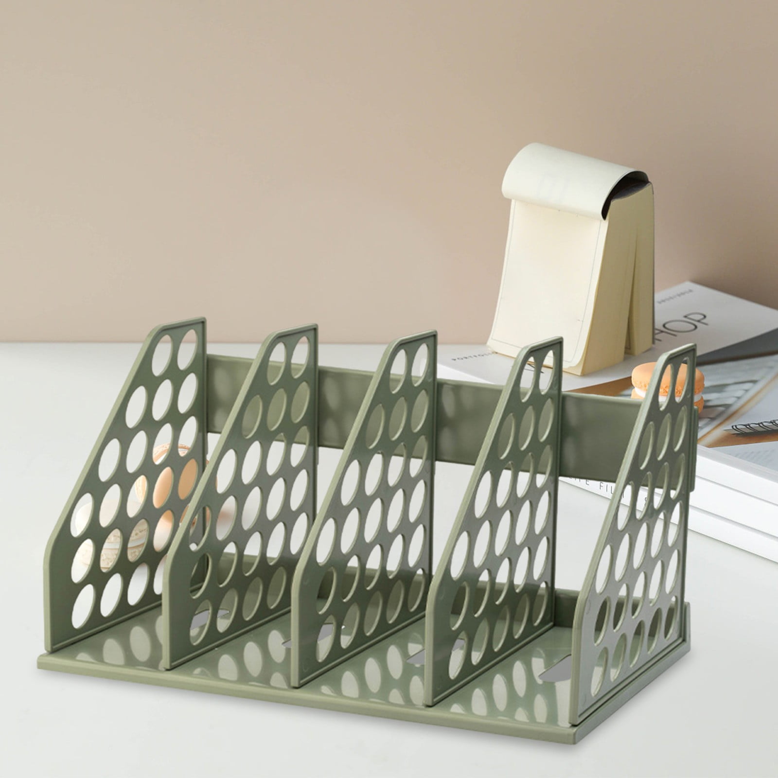 Tuplbcv Creative Hollow Bookstand Student Desk Book Storage Shelf ...